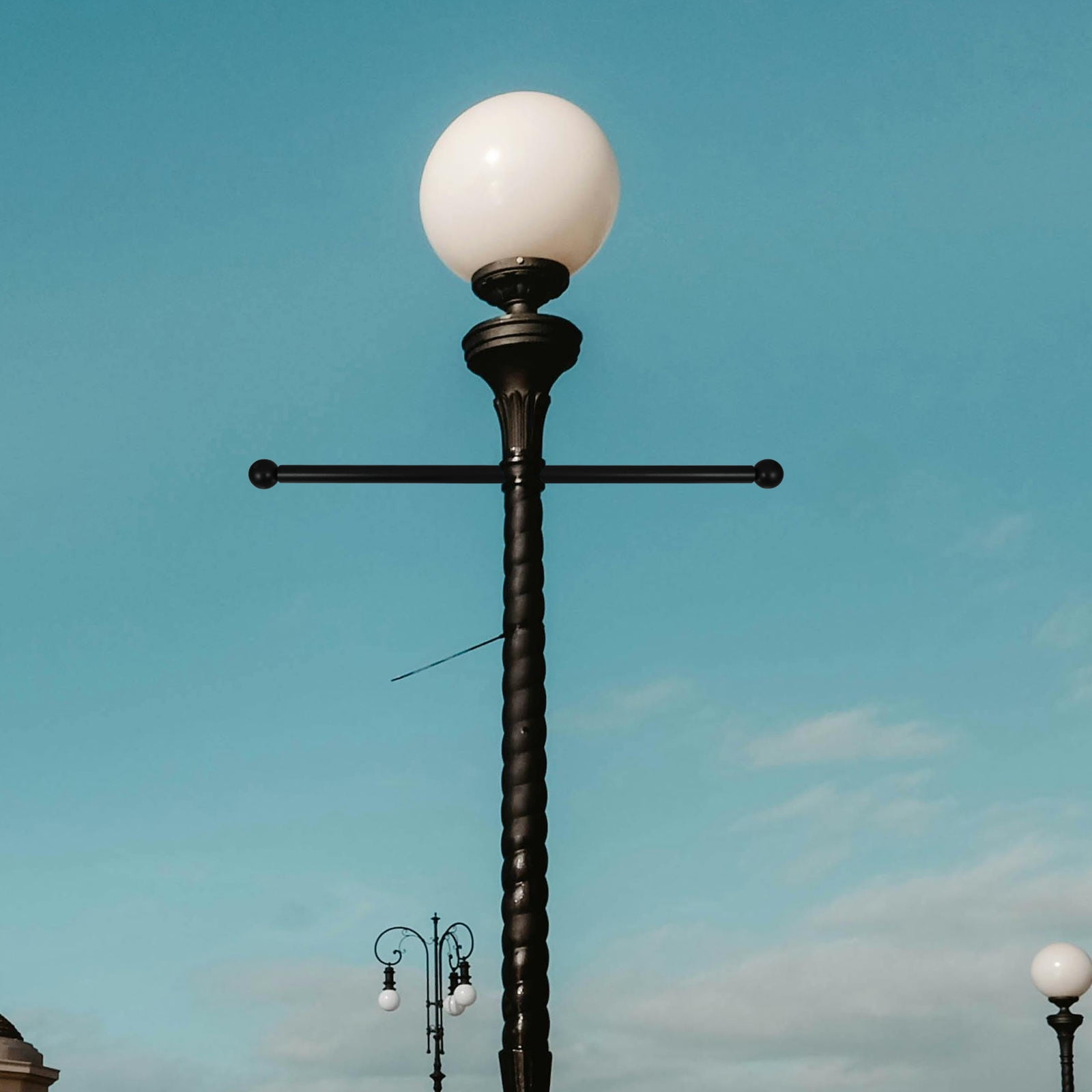 Worgeous Lamp Post Cross Arm Ladder Rest Lamp Post Cross Arm Light Rod ...