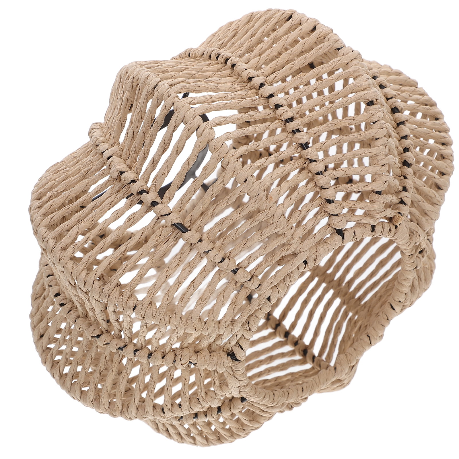 Worgeous Lampshade Boho Ceiling Light Shade Handwoven Paper Rope ...