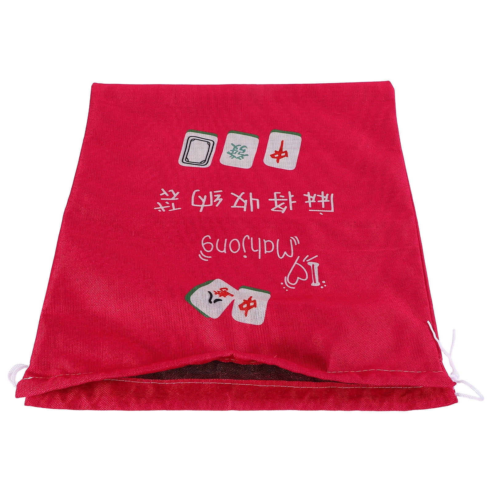 Worgeous Large Drawstring Mahjong Storage Bag Heavy-Duty Canvas Pouch ...