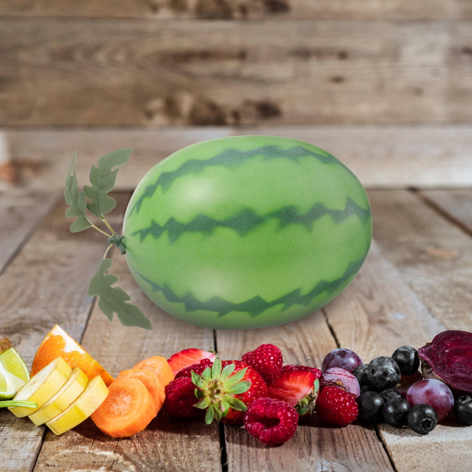 Worgeous Lifelike Foam Watermelon Decor Green Color Perfect for Photo ...