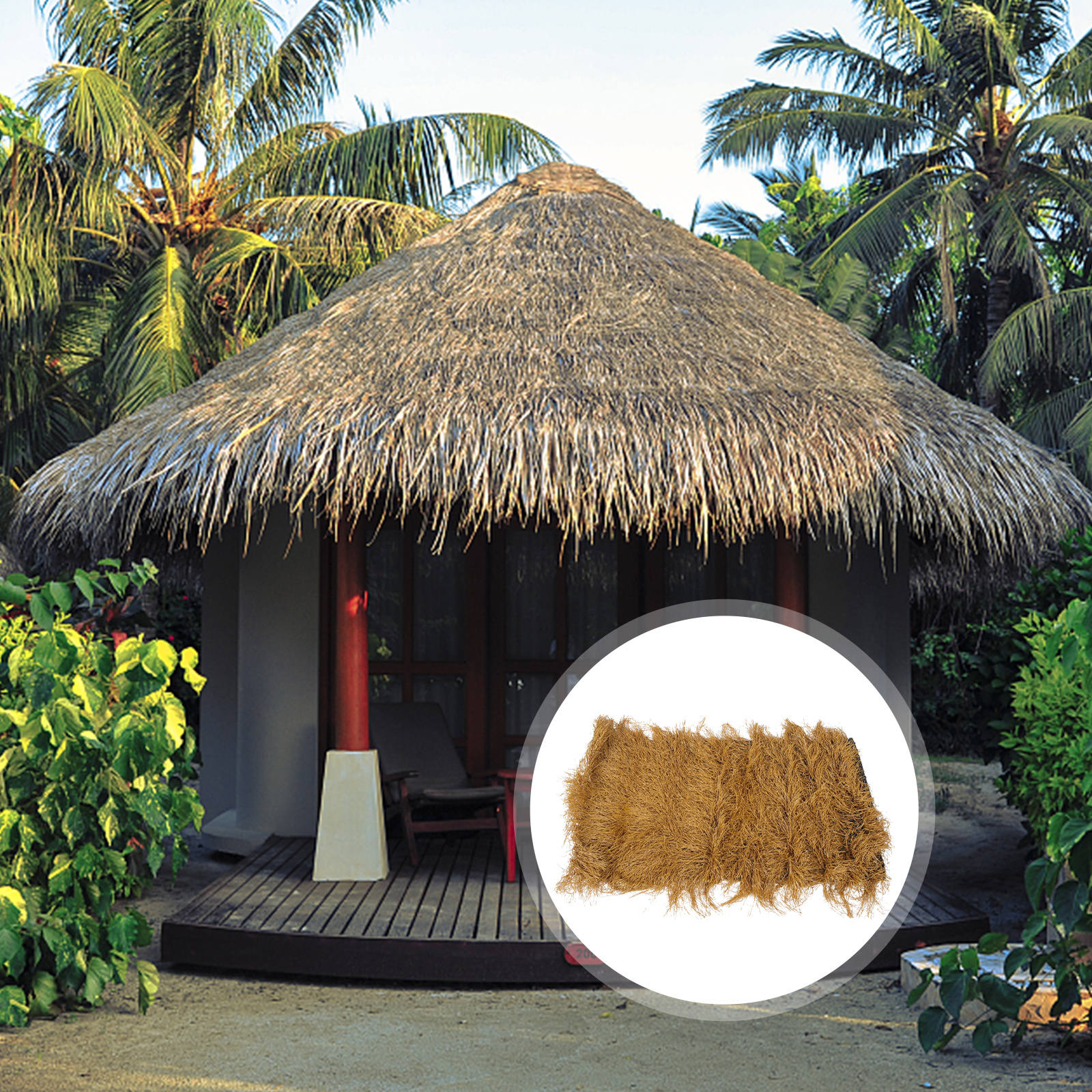 Raindrops Fake Roofing Decor Thatch Roof Decor Light Brown Resin 1Set ...
