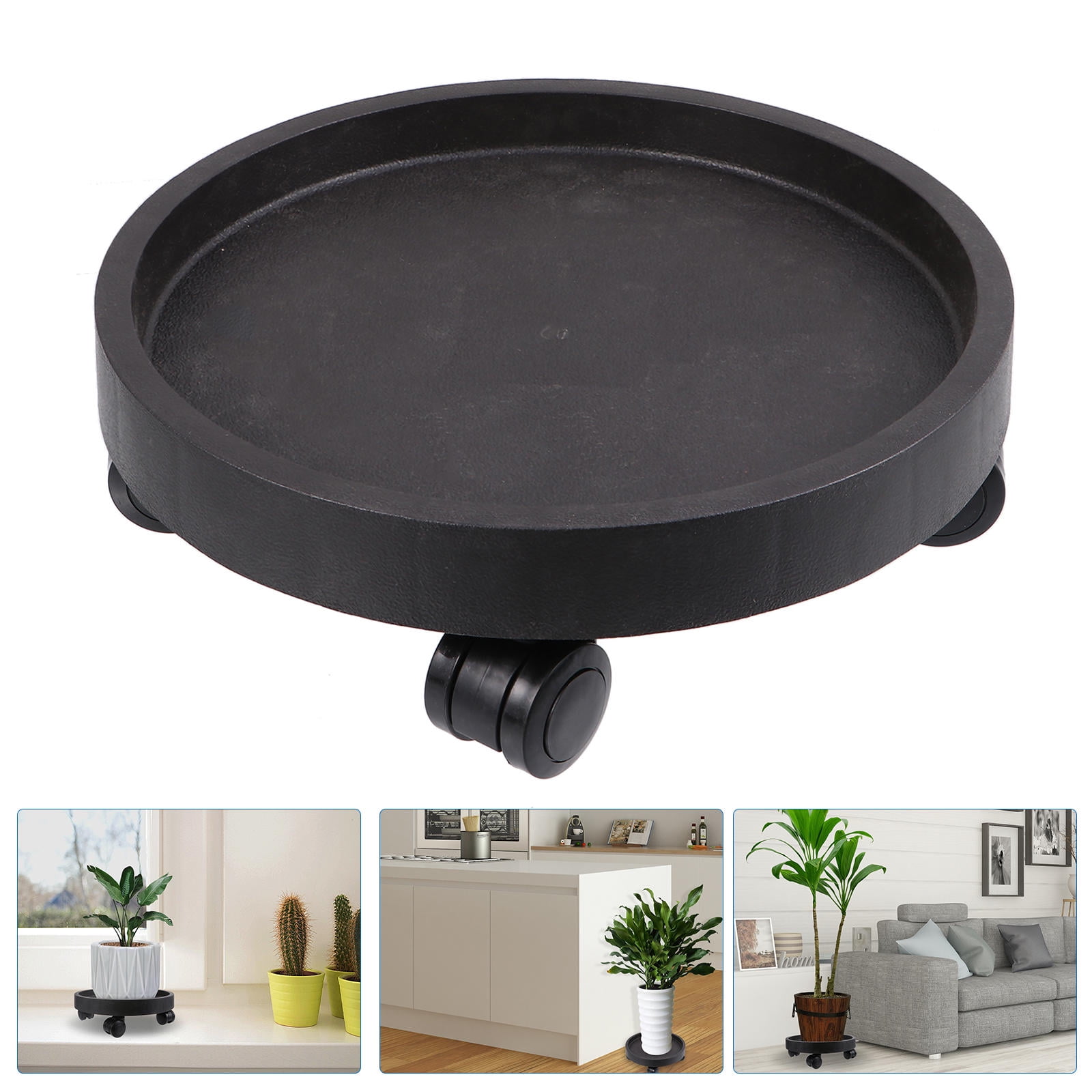 Worgeous Flower Pot Rack With Wheels Flower Pot Holder Resin Moving ...