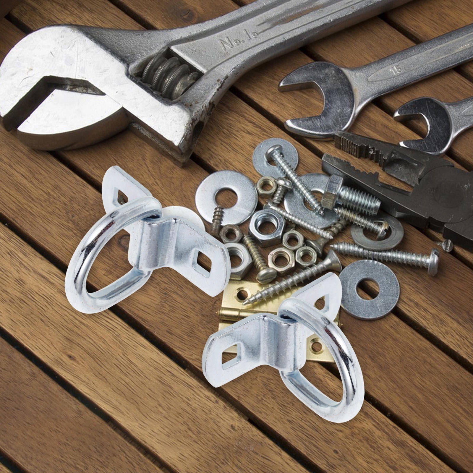 Worgeous Tie Down Anchors Trailer Tie Down Hook Silver Galvanized Steel ...