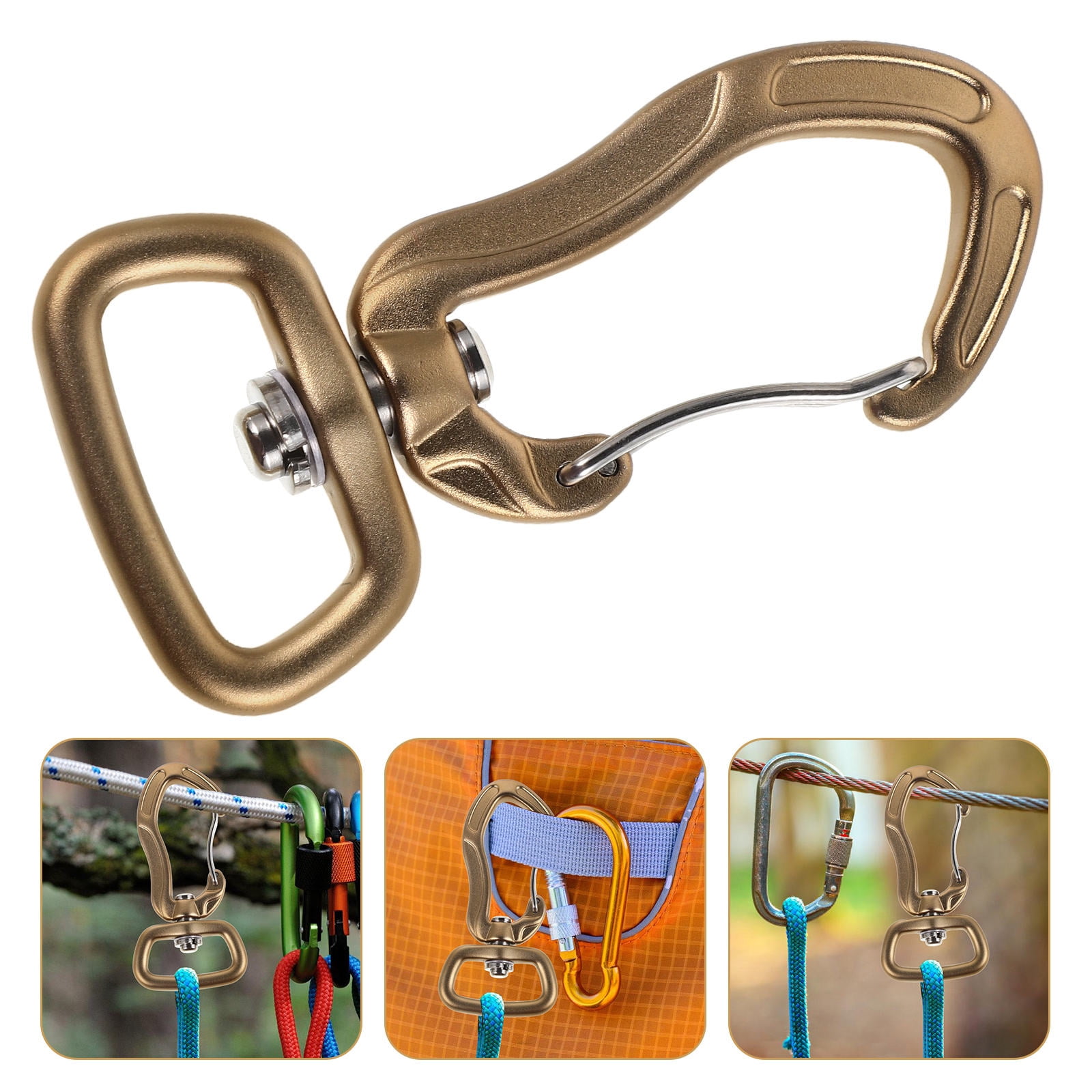 Worgeous Locking Carabiner Clips With Swivel Ring For Securing Pets, Dog Leash Harness, Camping ...