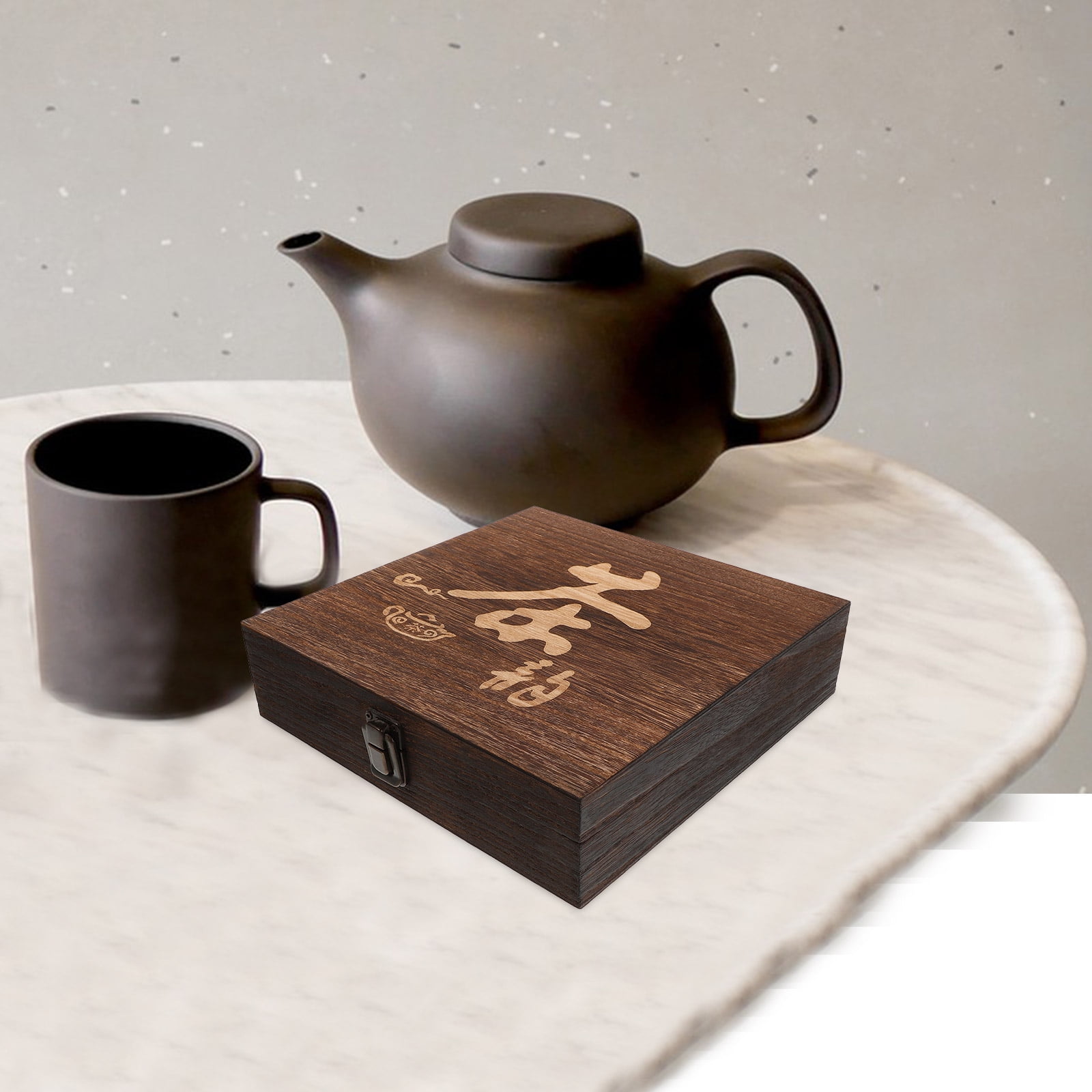 Worgeous Loose Tea Bag Drawer Organizer Solid Wood Storage Box Desktop ...