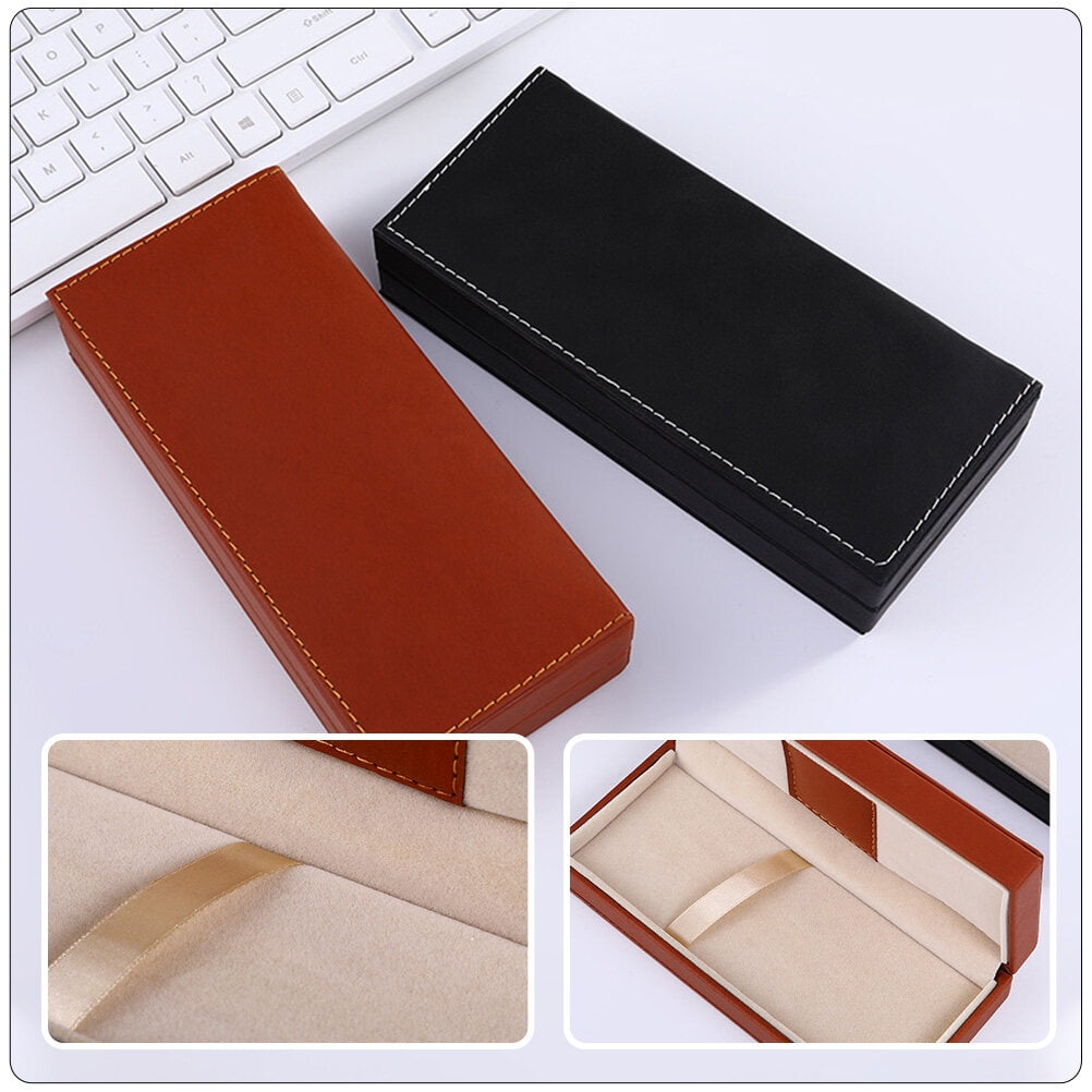 Worgeous Luxury Pen Storage Case 1Set Brown Rectangular Shape For Pen ...
