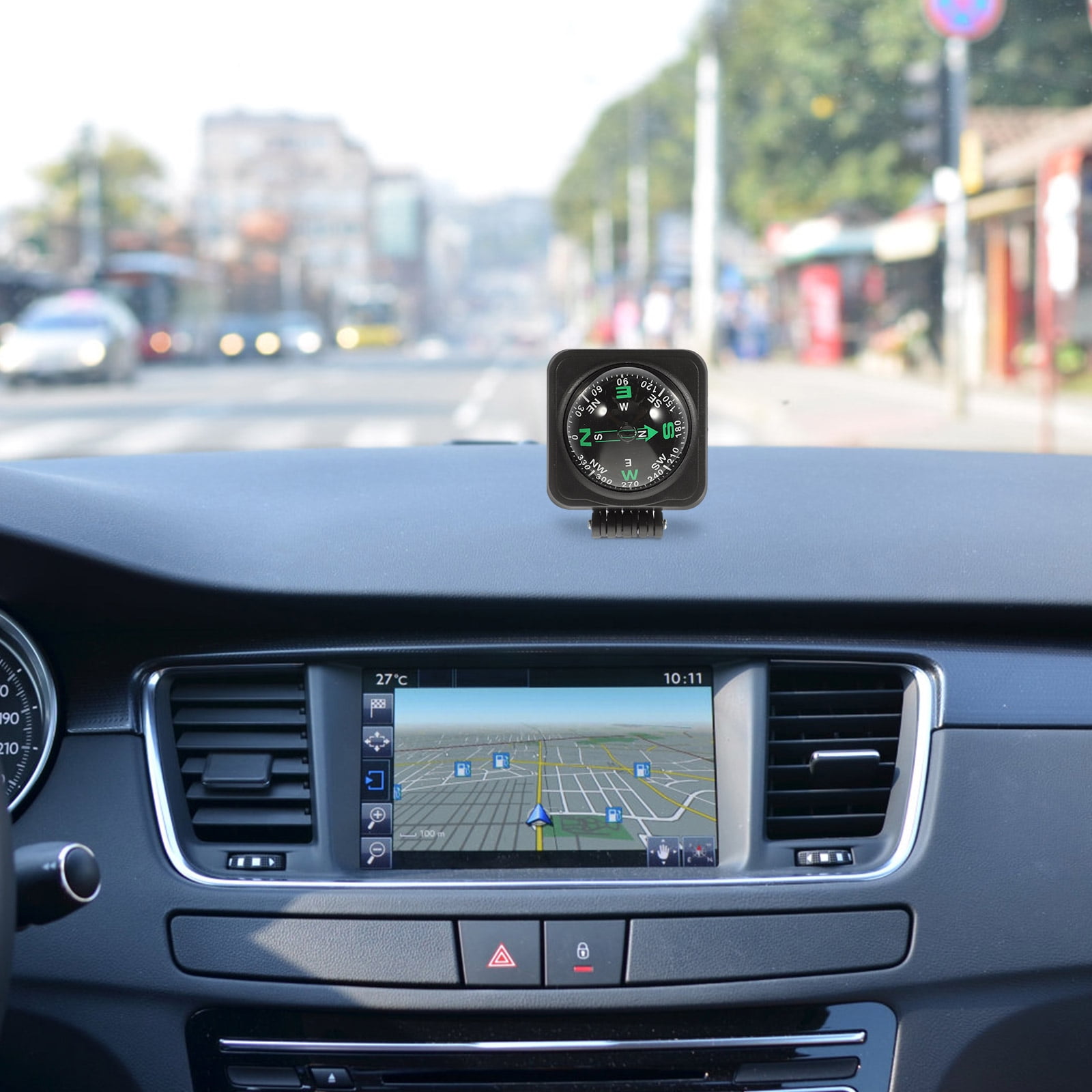 Worgeous Marine Compass for Boats Car Dash Mount ABS Acrylic Black ...