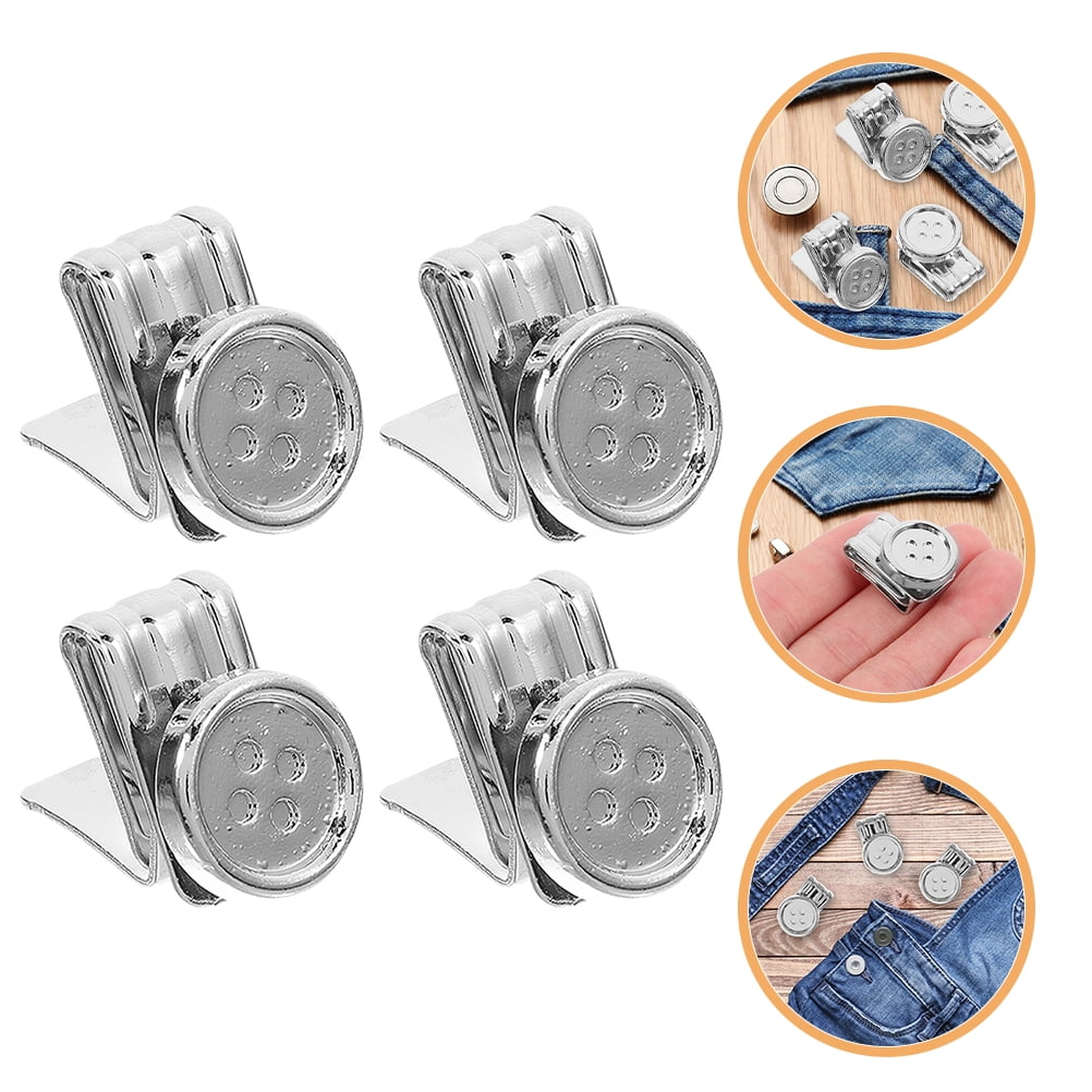Worgeous Metal Suspenders Buttons Movable No Sew Clips for Jeans Pants ...