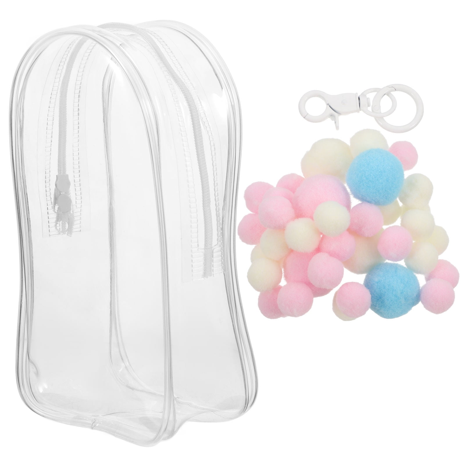 Worgeous Mini Figure Storage Case With Balls Clear Doll Display Bag Transparent Carrying Case ...