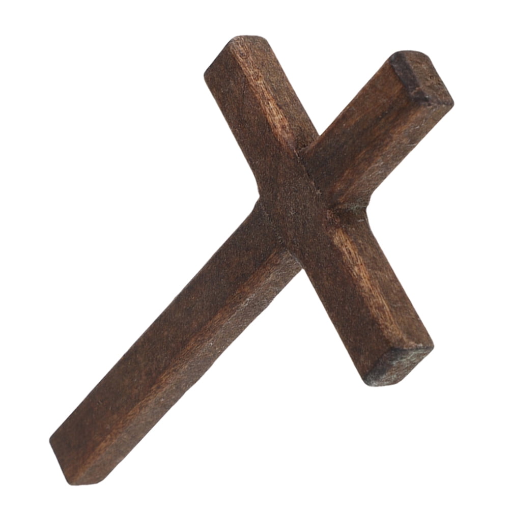Worgeous Miniature Wood Cross Hand Prayer Cross Doll Church Scene Cross ...