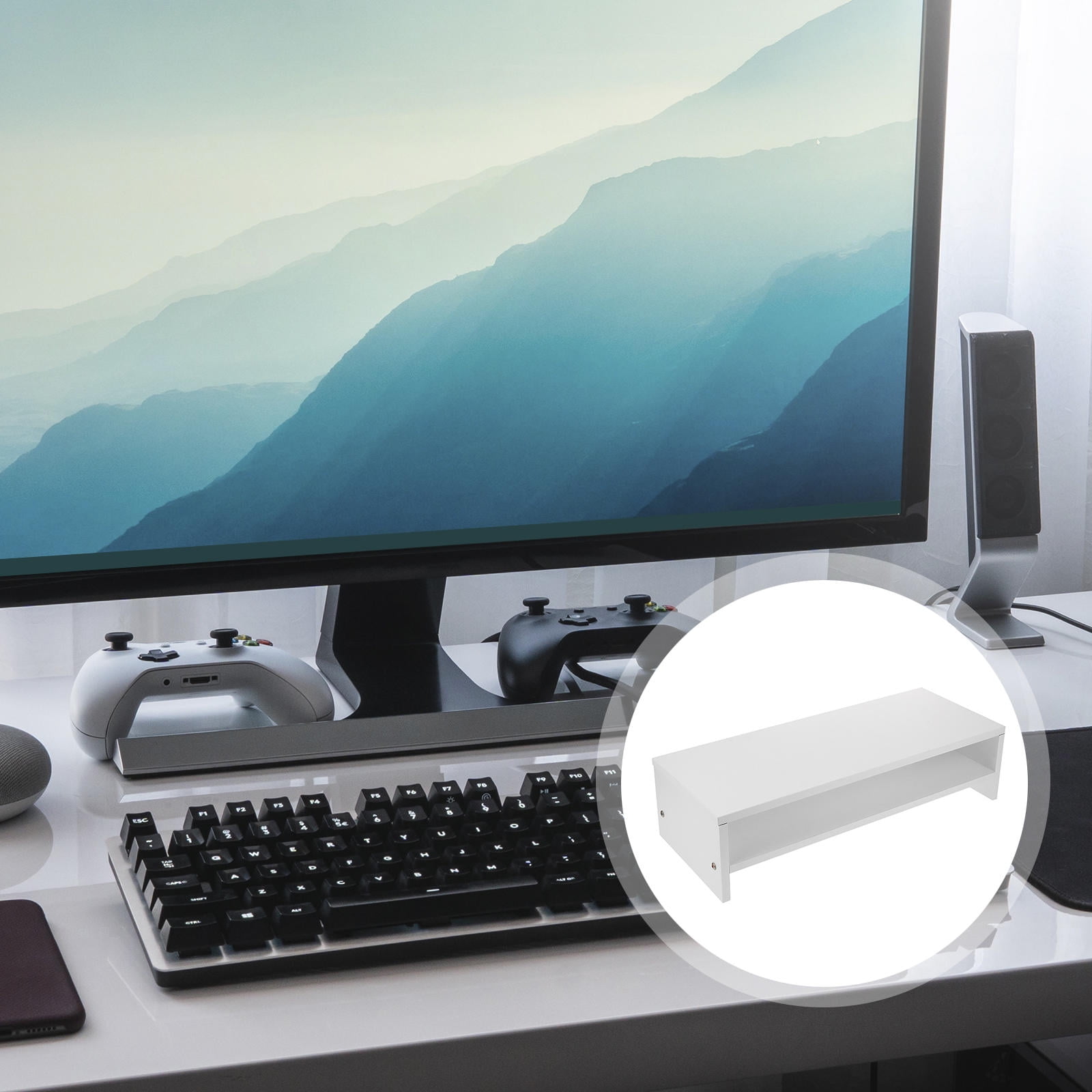 Worgeous Monitor Mount Desktop Elevator Monitor Stand for Desk Office ...