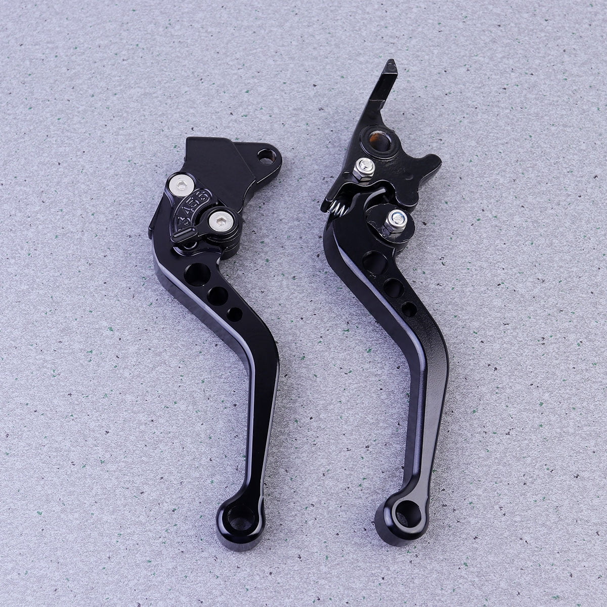 Worgeous Motorcycle Alloy Handlebar with 6 Gear Adjustable Brake Lever ...