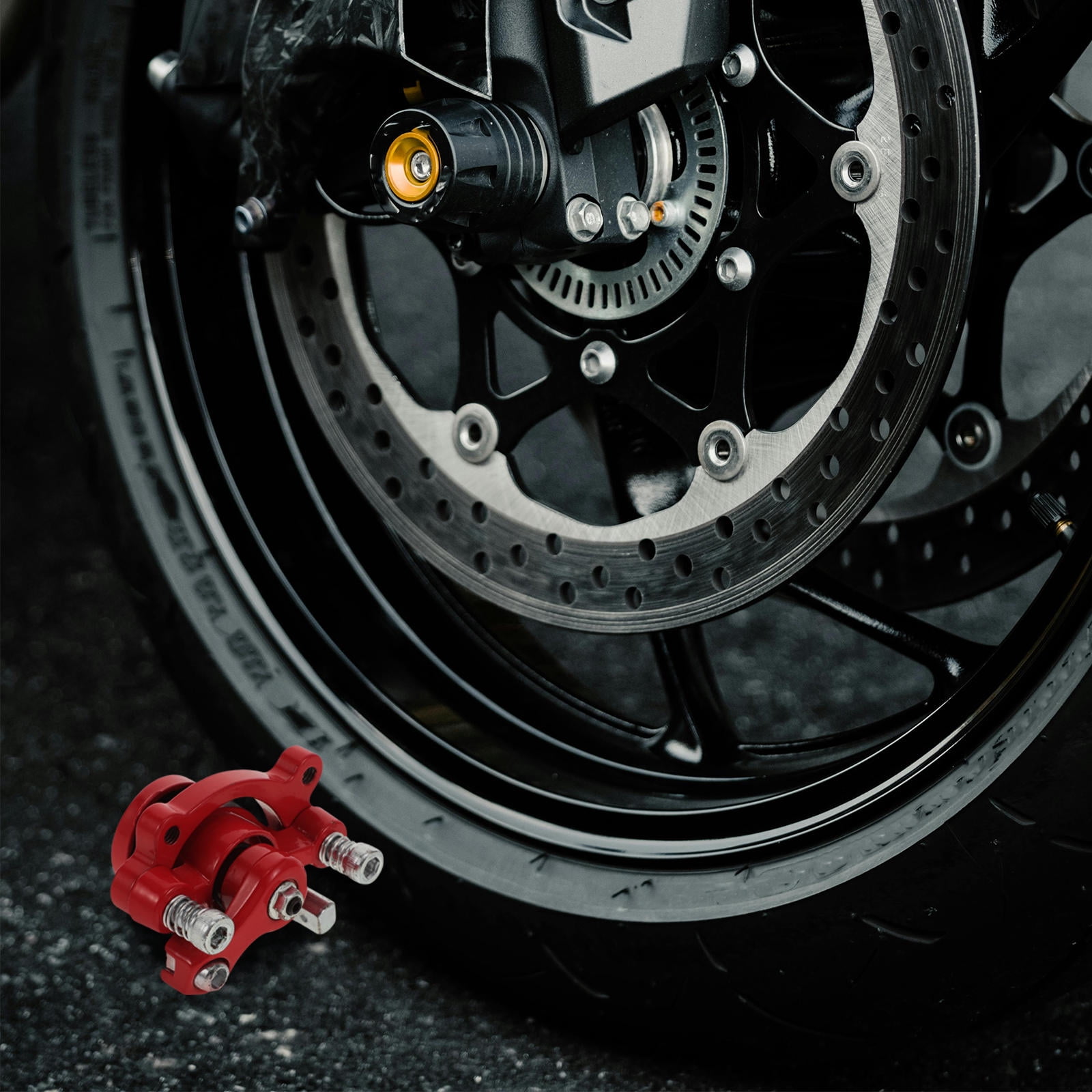Worgeous Motorcycle Rear Brake Caliper Assembly Rear Brake Pump Caliper ...