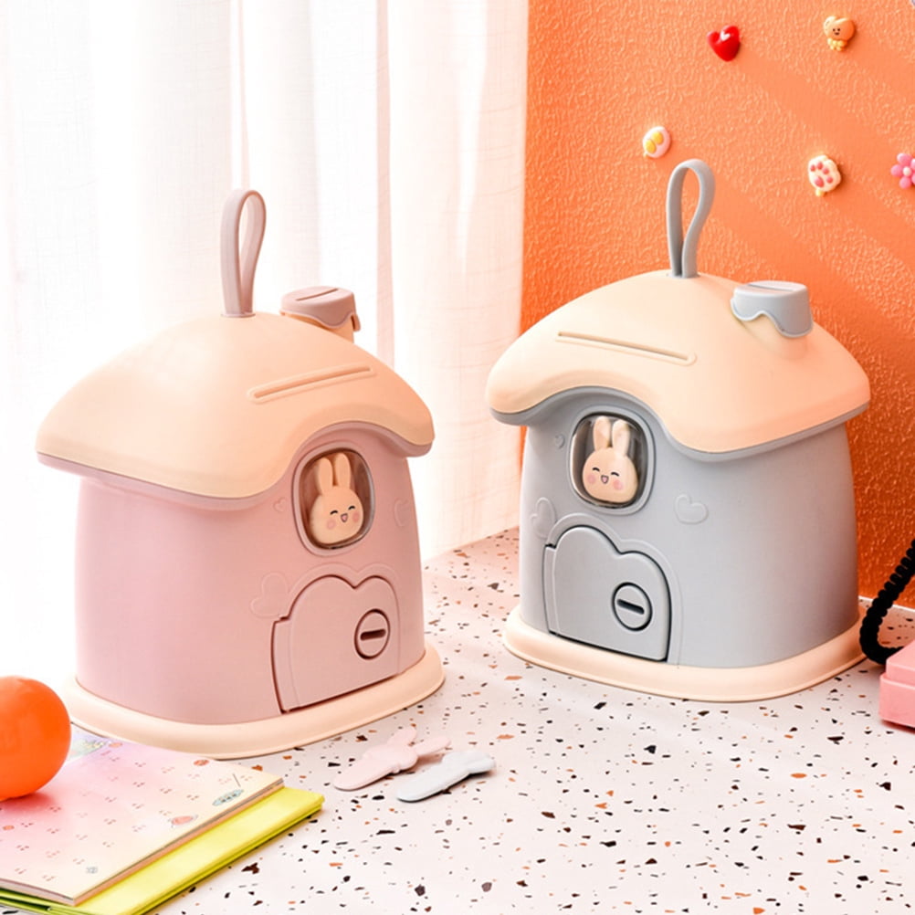 Worgeous Mushroom House Coin Container Bedroom Decor Piggy Banks Cute ...