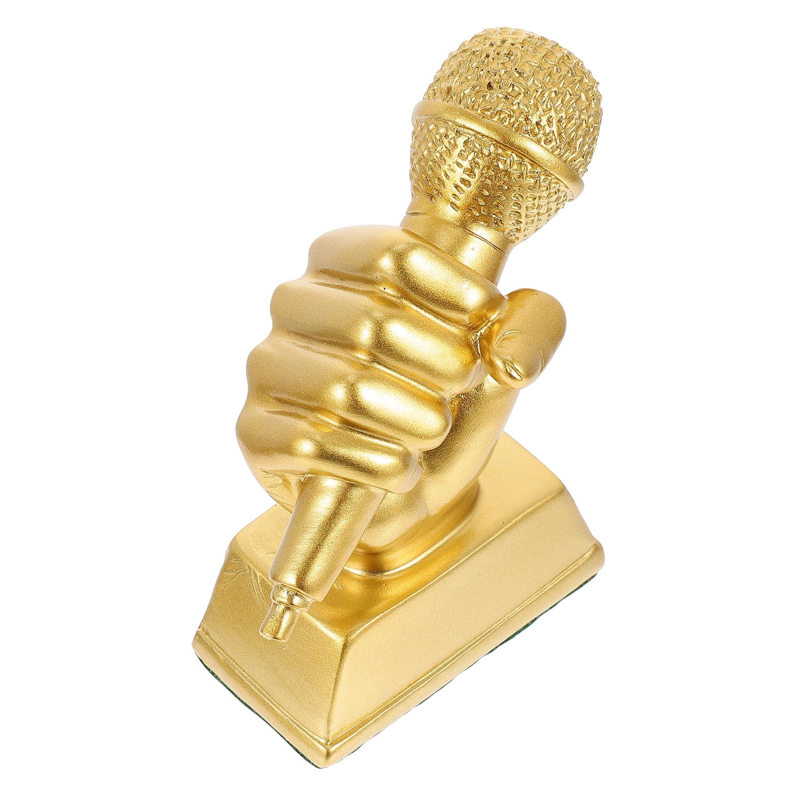 CIMAXIC Singing Award Microphone Trophy Golden Resin 1Pack - Walmart.com