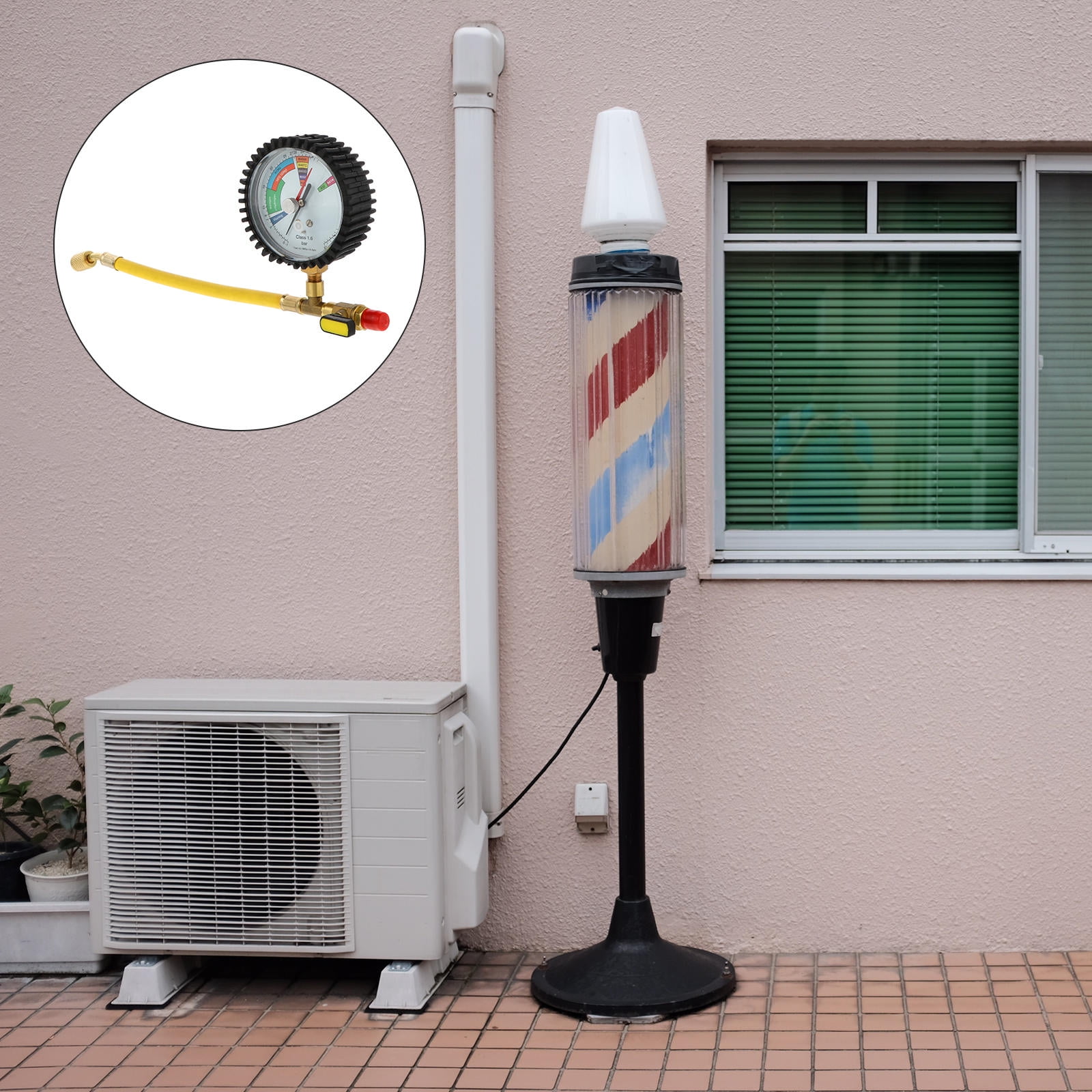 Worgeous Nitrogen Pressure Test Gauge for Car Use Durable Brass ...