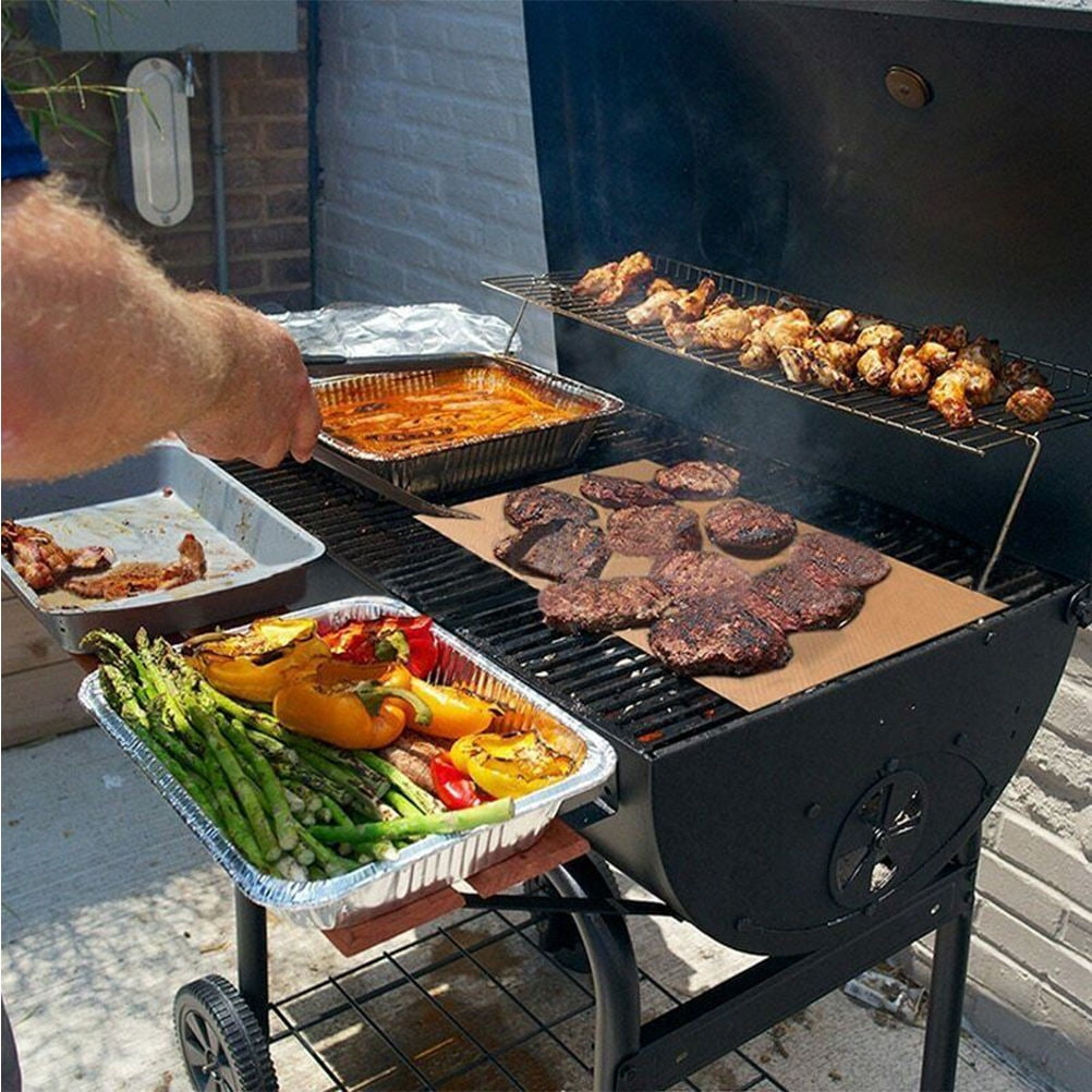 Worgeous NonStick BBQ Grill Mat Portable Cloth Cooking Pad Easy to ...