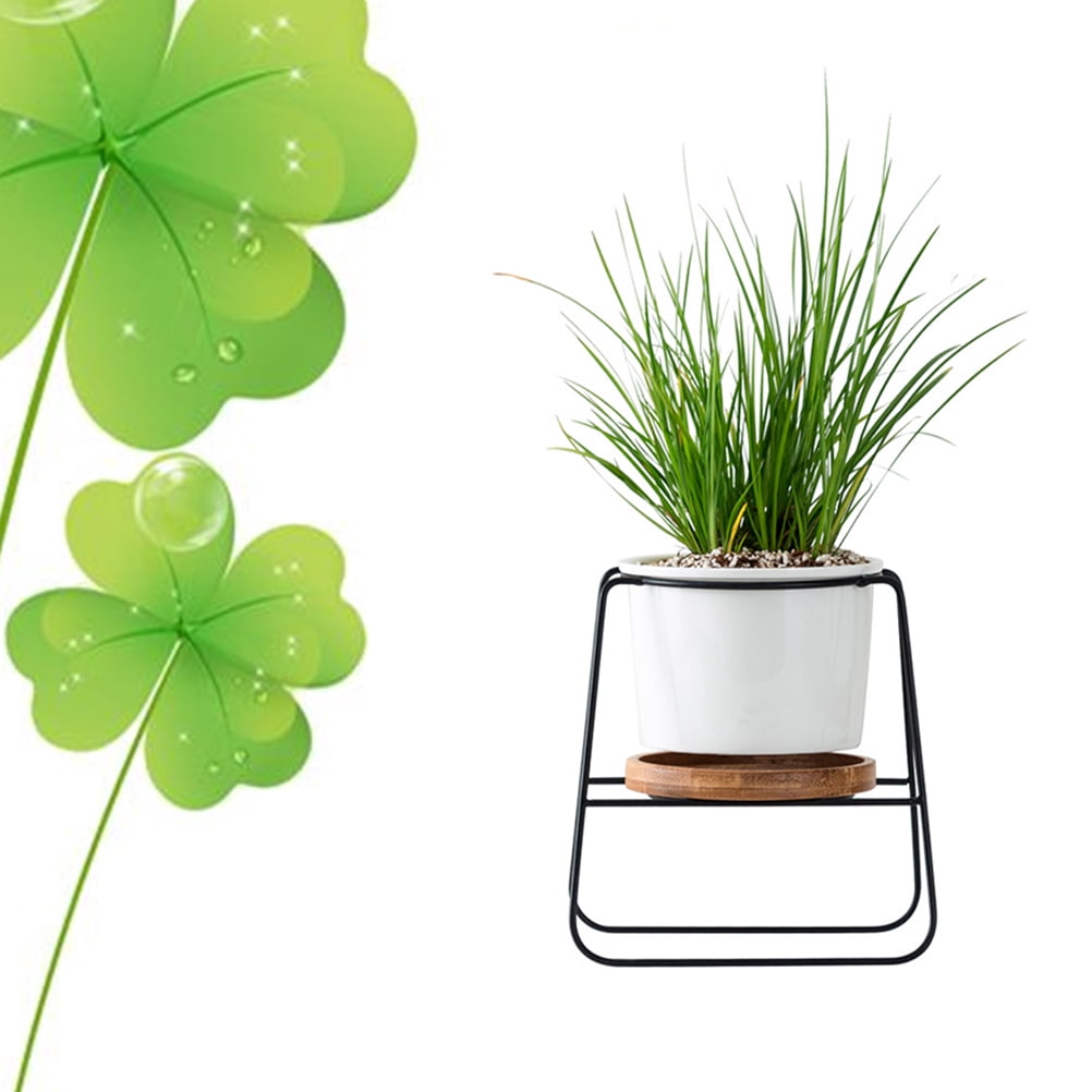 Worgeous Nordic Iron Trapezoidal Simple Succulent Green Plant Pot ...