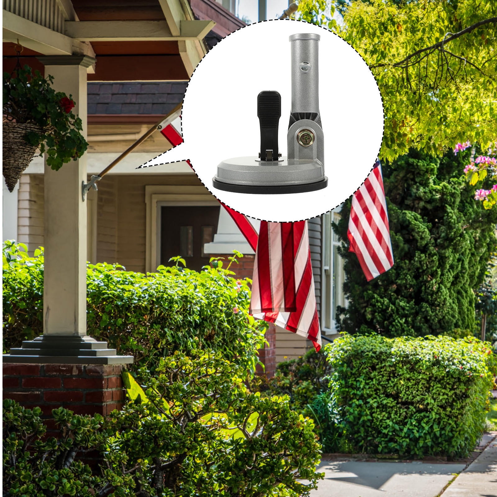 Worgeous Off-road Flagpole Suction Cup Bracket Base Hitch Holder Cups ...