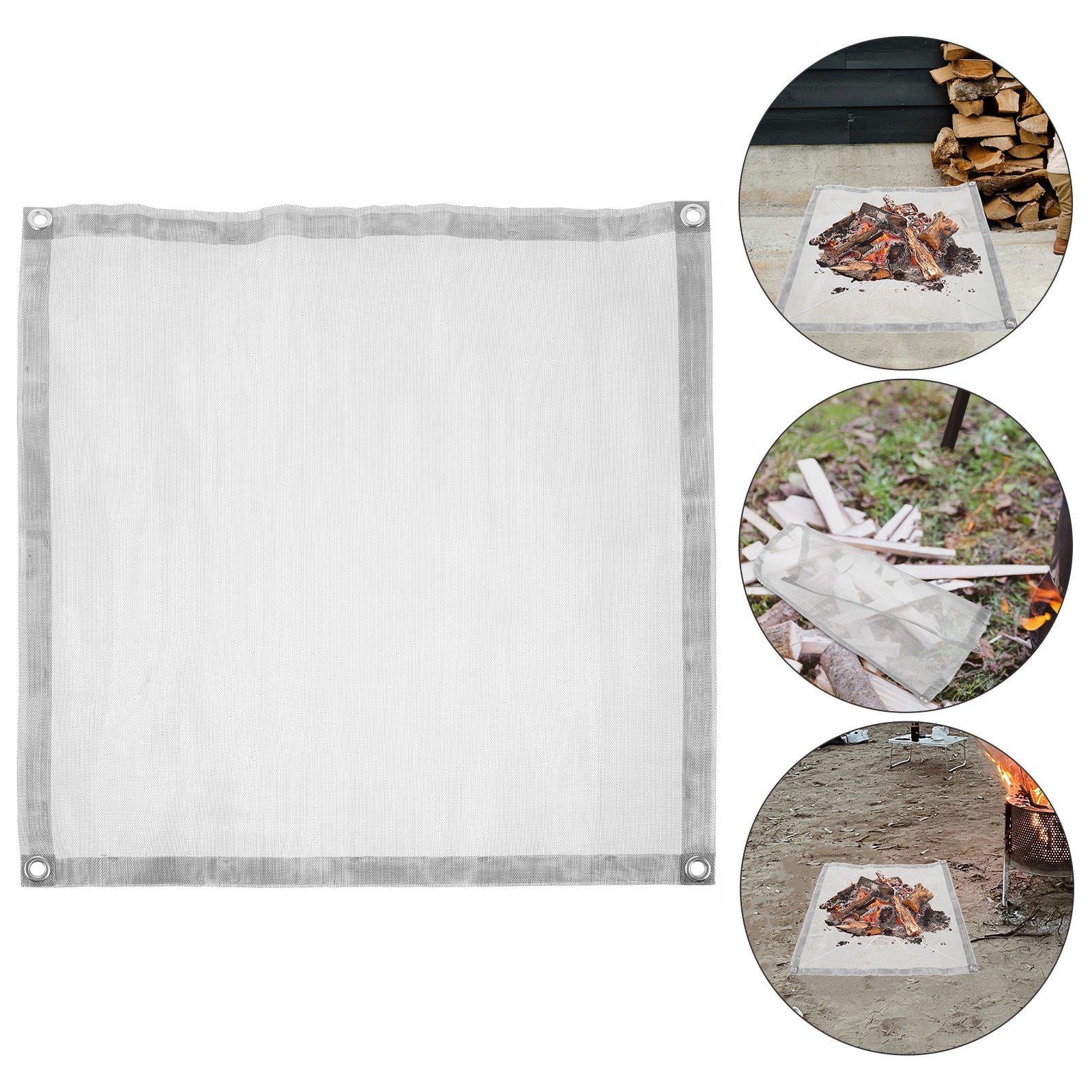 Worgeous Outdoor Campfire Mesh Mat Camping Wood Stove Stand Mat Camping ...