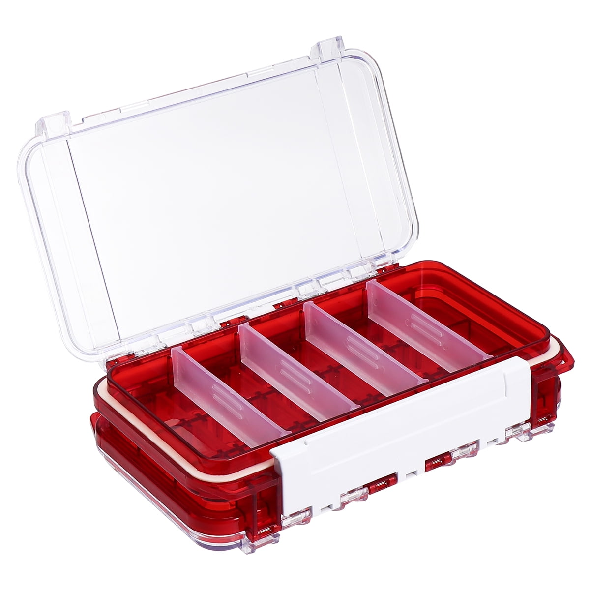 Worgeous 亚盒 Outdoor Fishing Bait Container Tackle Storage Trays Red ...