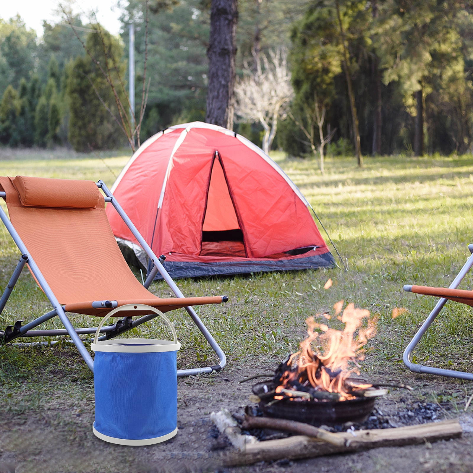 Worgeous Outdoor Folding Bucket Foldable Water Camping Basin Container ...