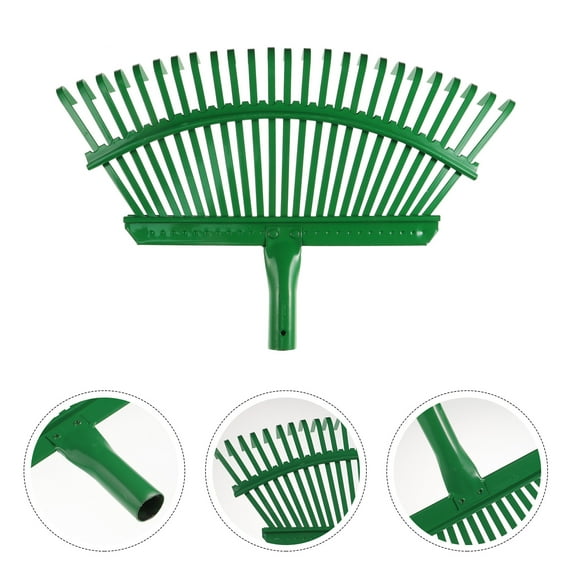 WORGEOUS Garden Pine Needle Rake Portable Metal Lawn Rake Garden Shrub ...
