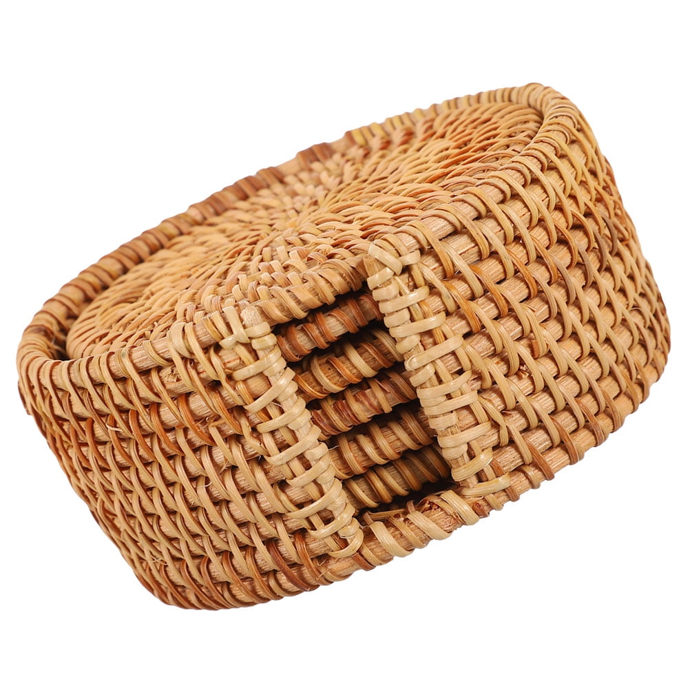 Worgeous Outdoor Rattan Coasters Heat Insulation Practical - Walmart.com