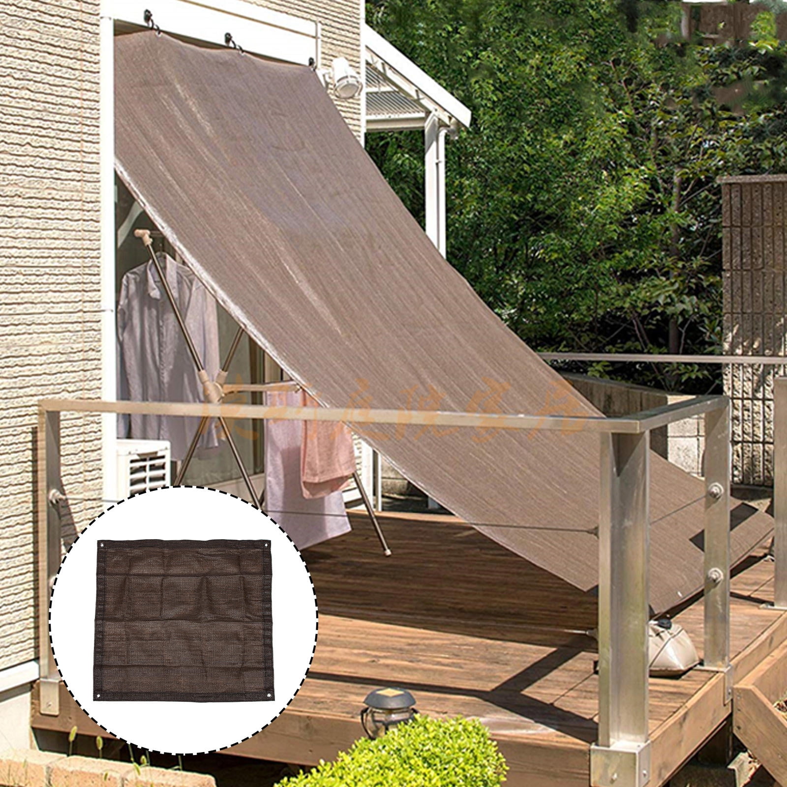 Worgeous Outdoor Shade Net Awnings for Patio Sun Protection Mesh Coffee ...