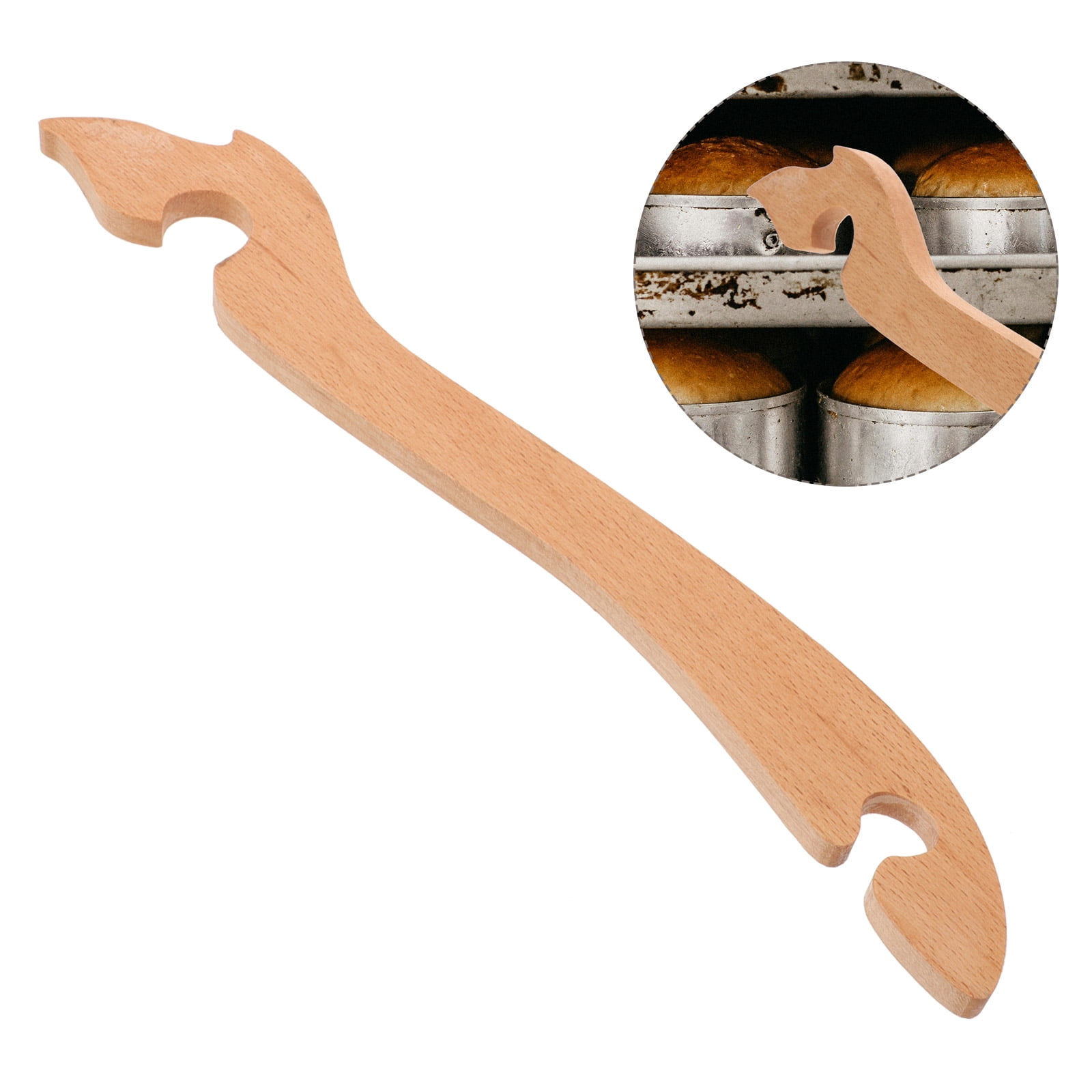 Masteelf Wooden Oven Rack Puller Heat Resistant Kitchen Supply for Safe ...