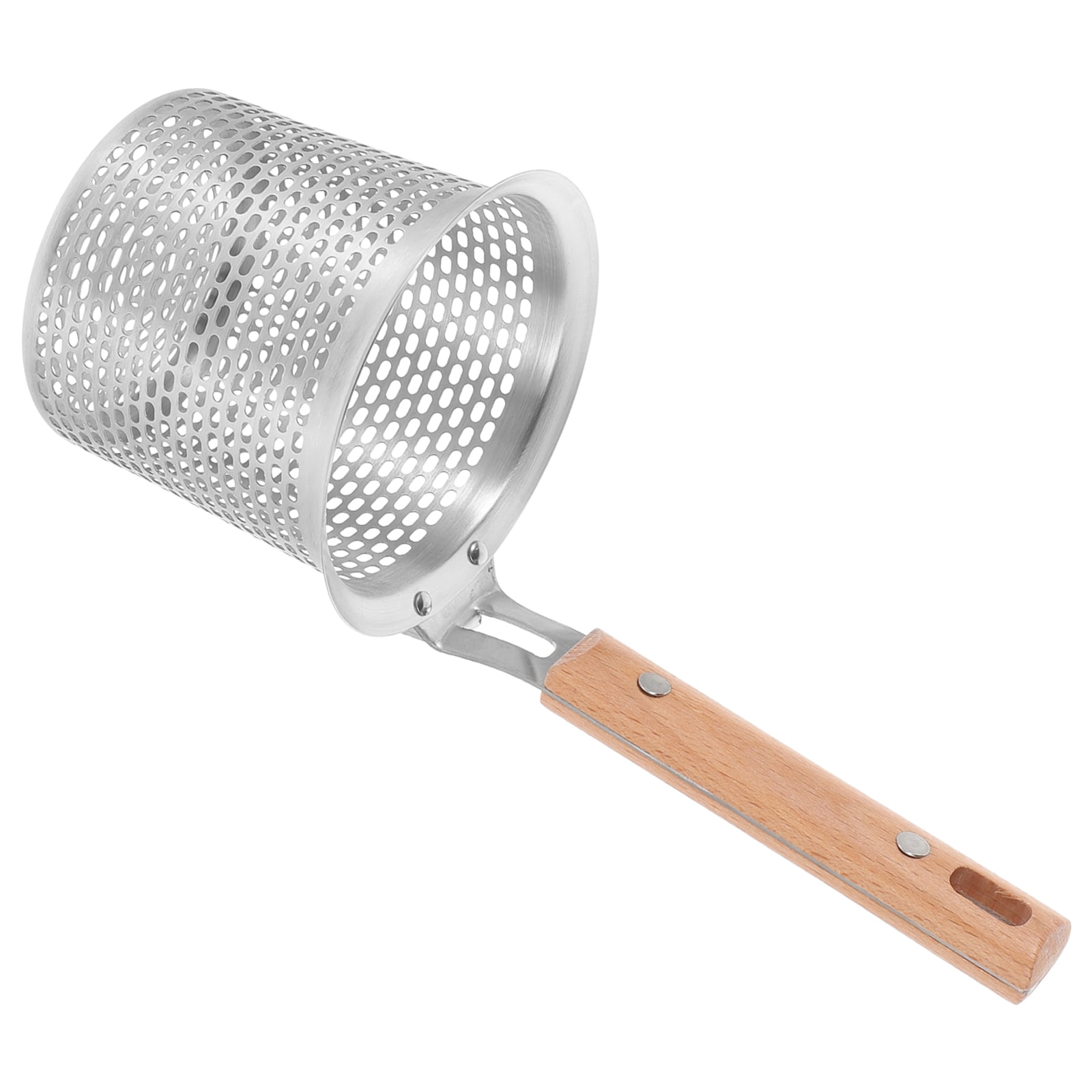 Worgeous Pasta Cooker Stainless Steel Noodle Basket with Wood Handle ...