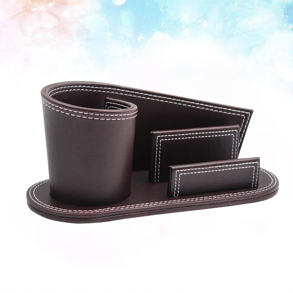 Worgeous Pen Holders Organizers Leather Divided Compartments Neater ...