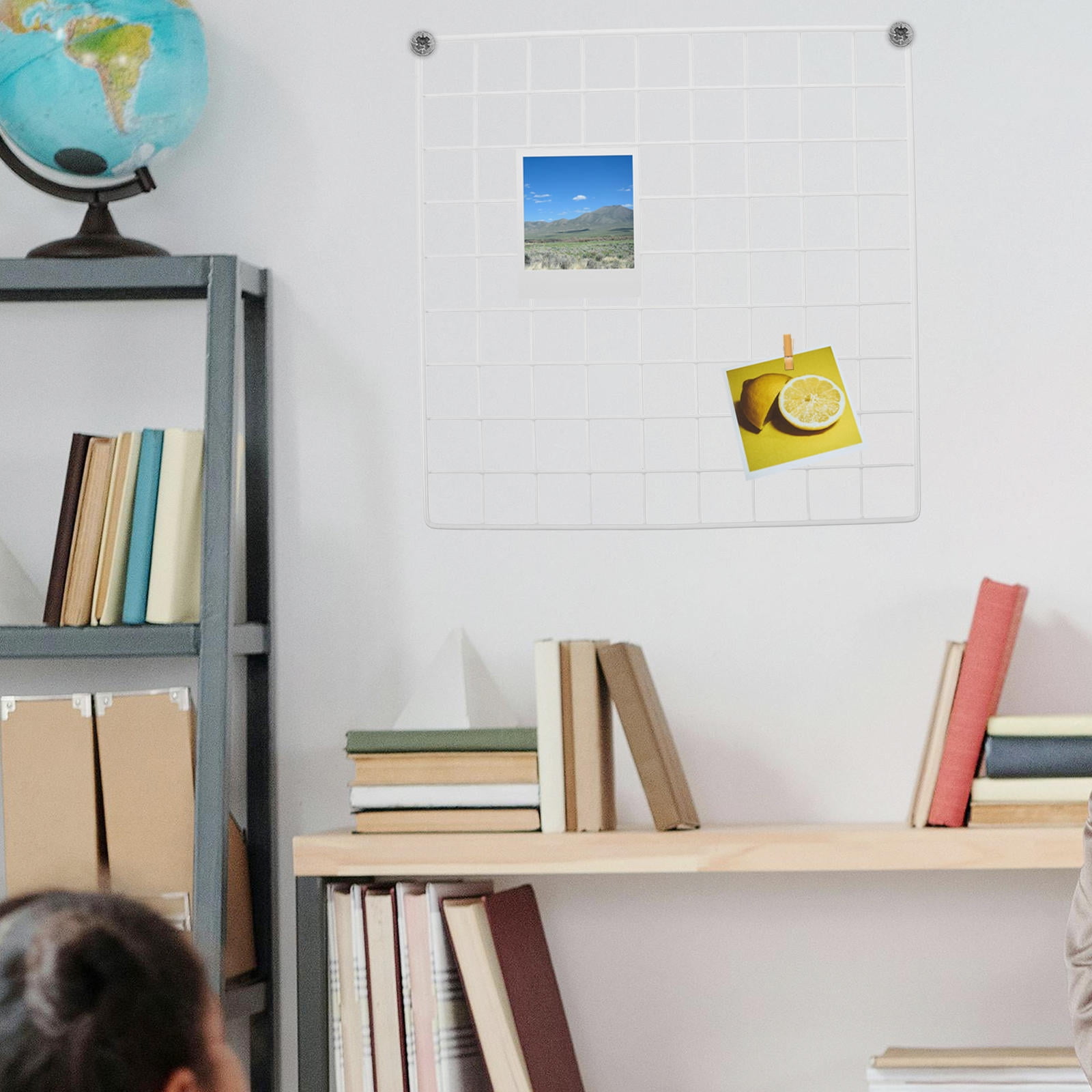 Worgeous Photo Grid Wall Shelf Multi-Purpose Iron Wire Grid for Wall ...