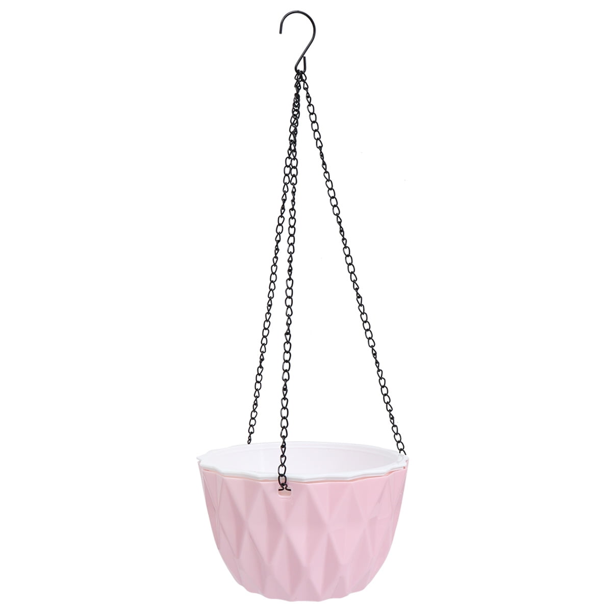 Worgeous Pink Plastic Flower Pot with Water Blocking Block for Planting ...