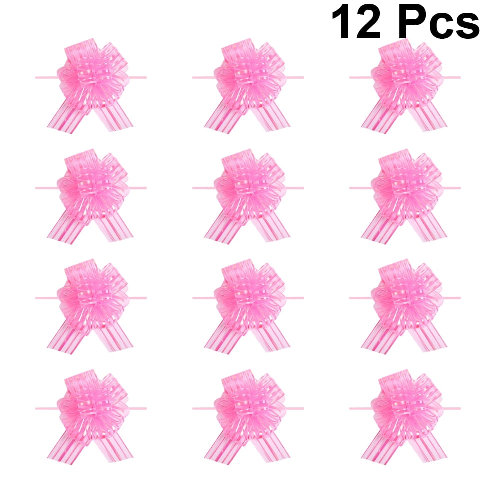 Worgeous Pink Plastic Pull Bows for Wedding Gifts Decoration with ...