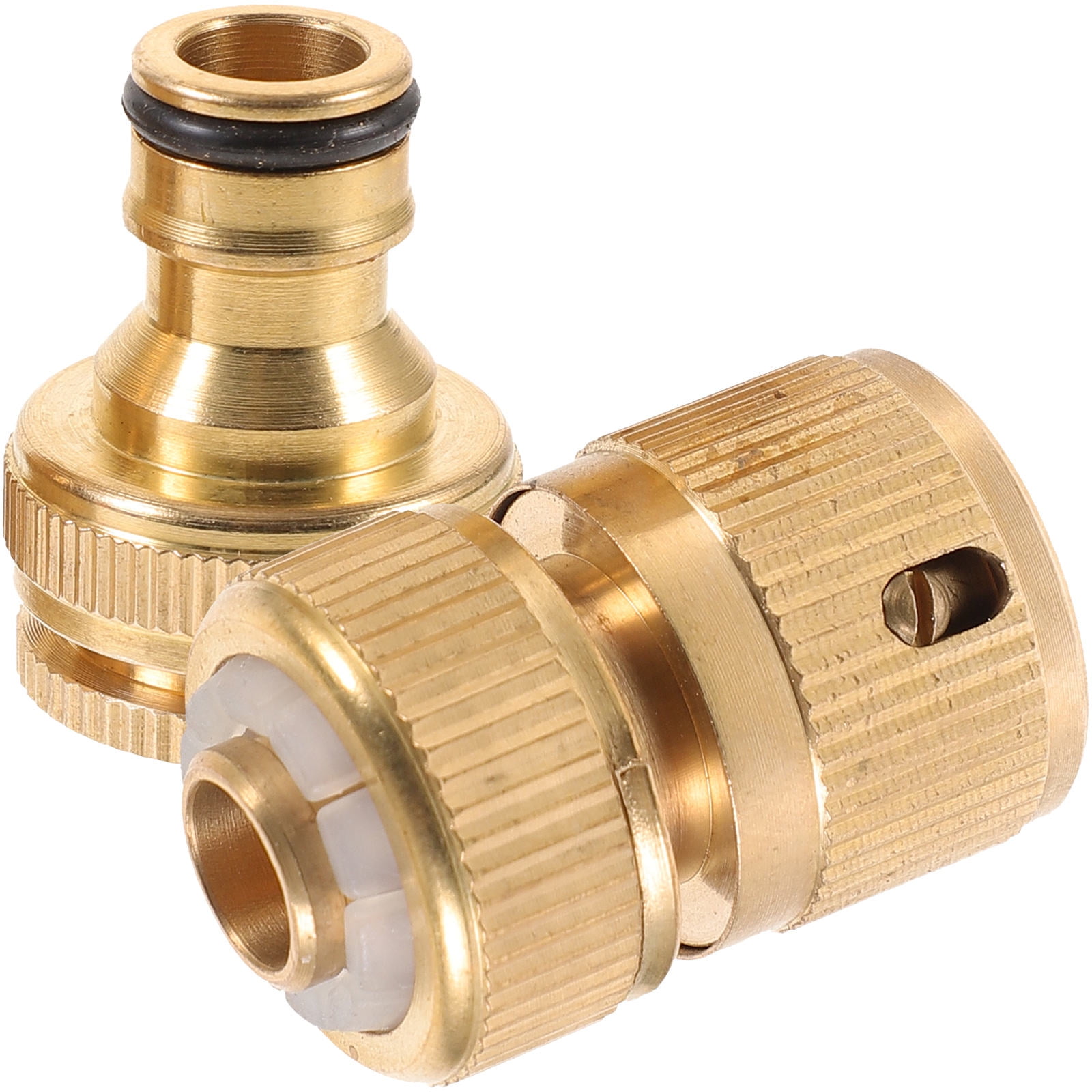 Worgeous Pipe Connector Garden Hose Quick Disconnect Jet Adapter Golden ...