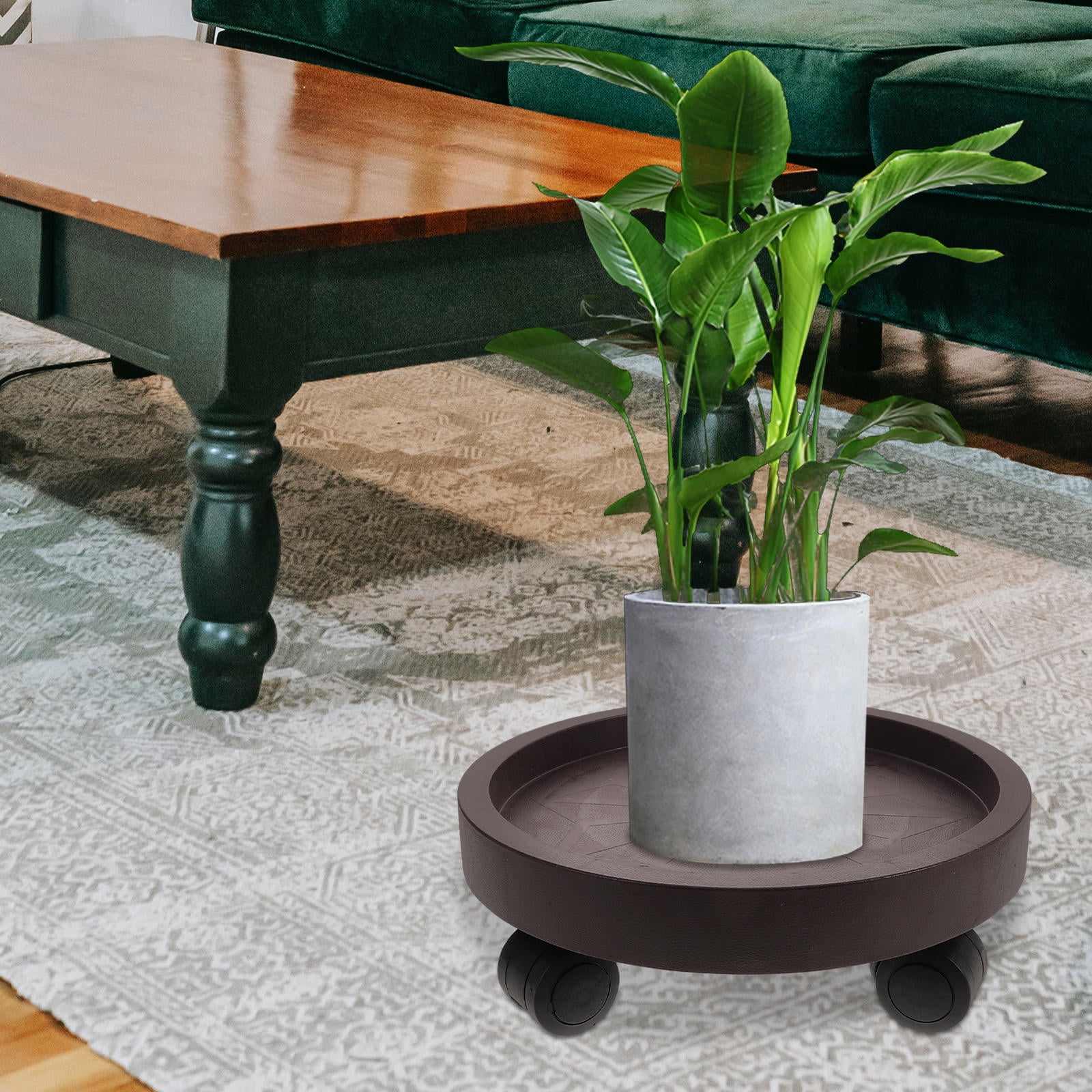 Worgeous Pot Trays For Plants Movable Planter Holder With Wheels 1Set ...