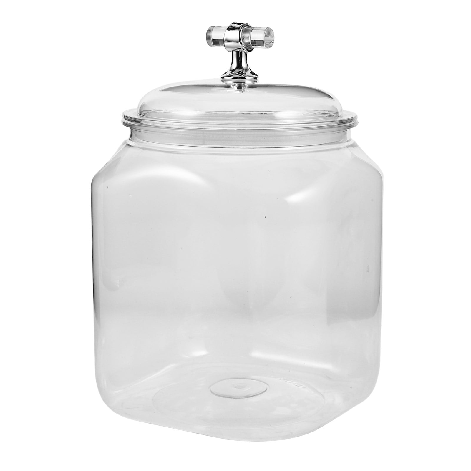 Worgeous Plastic Cookie Jar with Lid Clear Airtight Plastic Storage ...