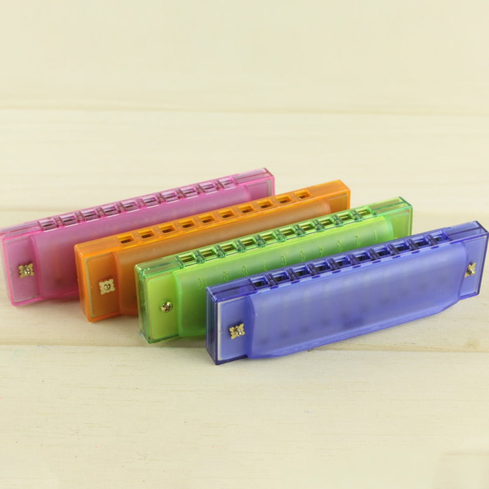 Raindrops Harmonica Plastic Green For Beginners Educational Tool 1Pcs 4 ...