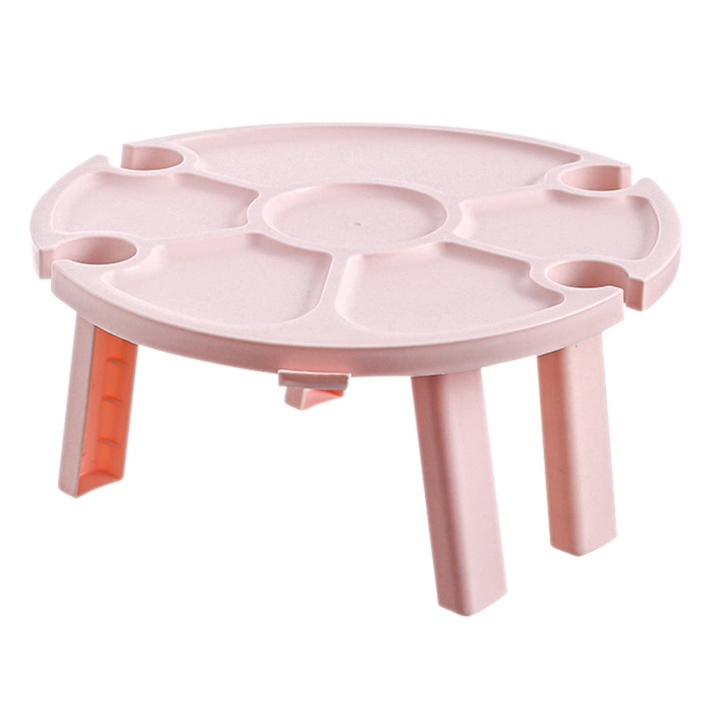 Phenofice Pink Plastic Folding Table 1Pcs 11.8X11.8X5.5In Picnic Style ...