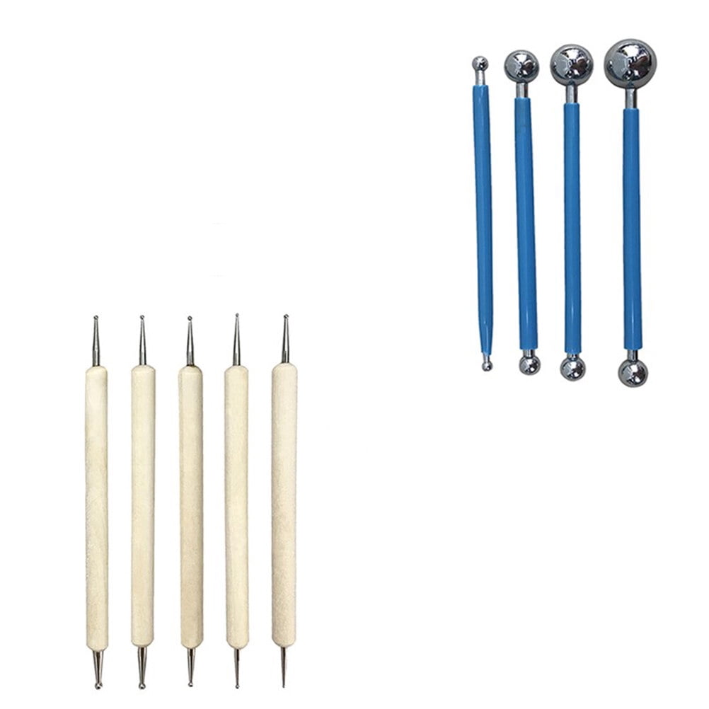 Worgeous Polymer Clay Dotting Tools Set for DIY Craft Projects with Smooth Balls Stainless Steel ...