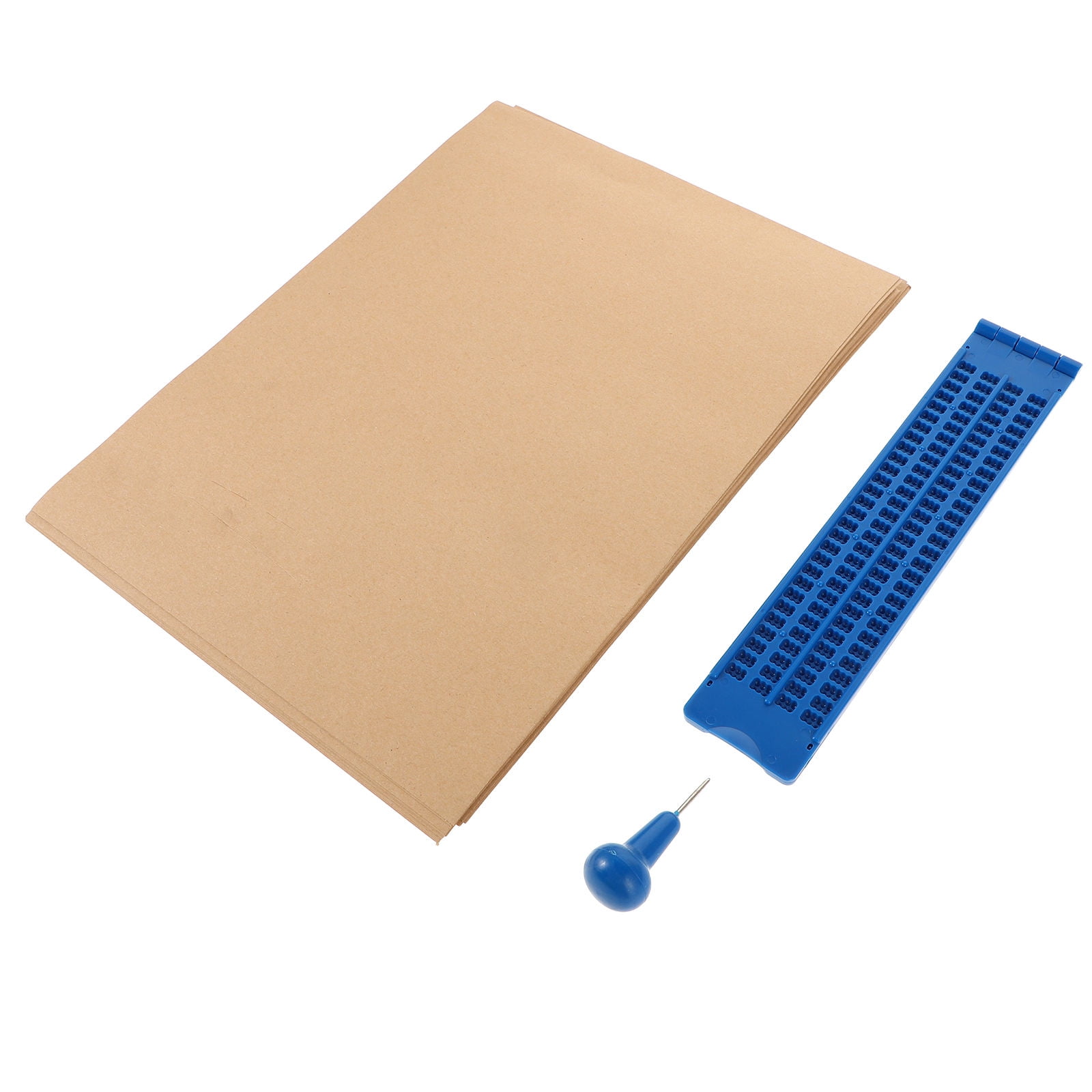 Worgeous Portable Braille Writing Kit with Paper Stylus Braille ...