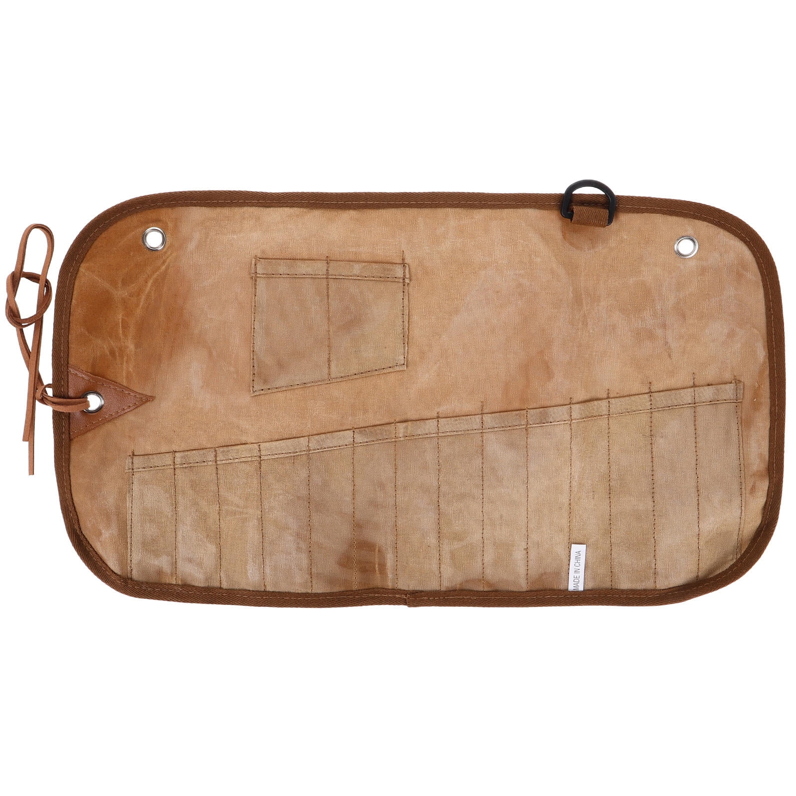 Worgeous Portable Canvas Tool Roll Bag for Camping Outdoor Cutlery ...
