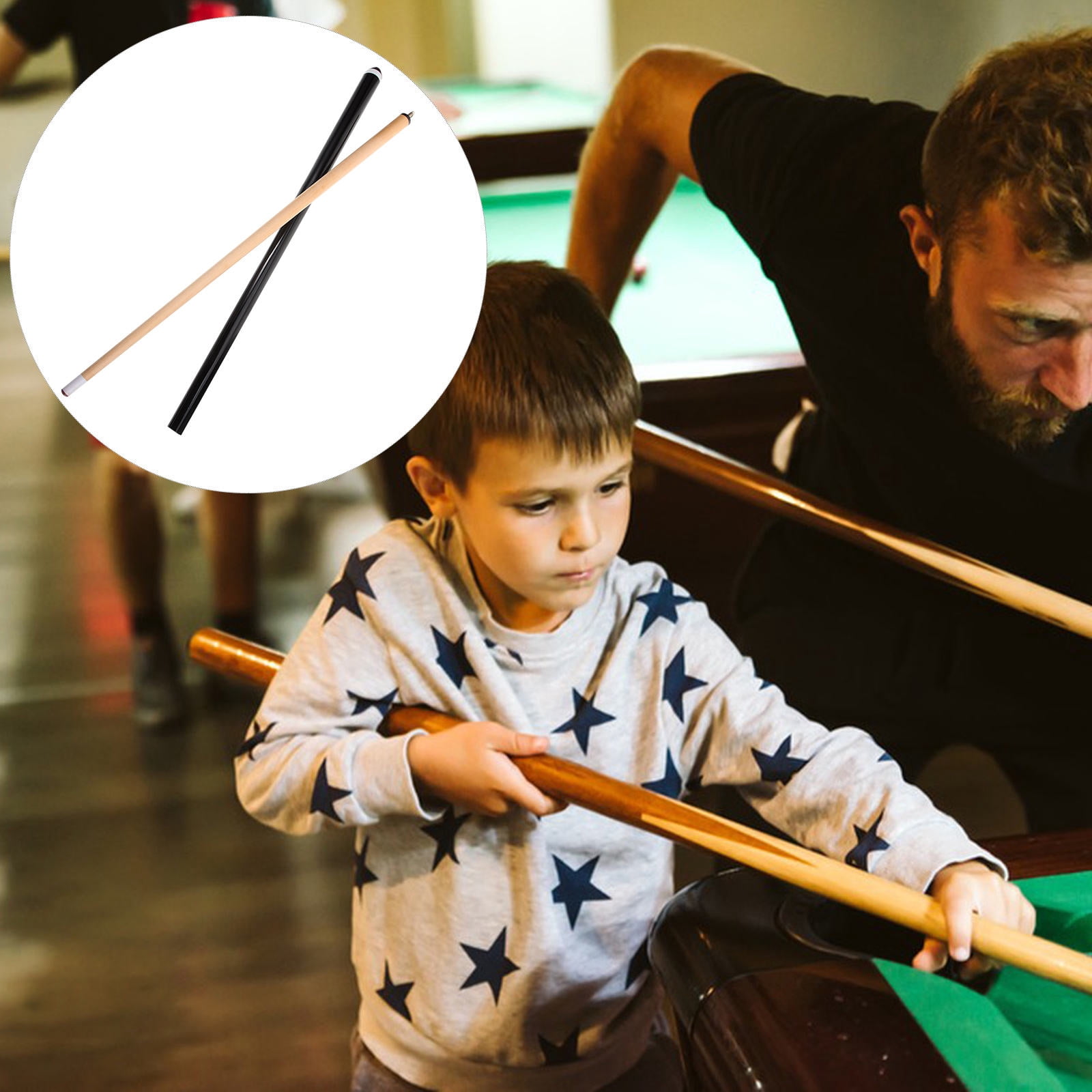 Raindrops 1Pack Pool Cues Sticks Lightweight Portable Black Wood for ...