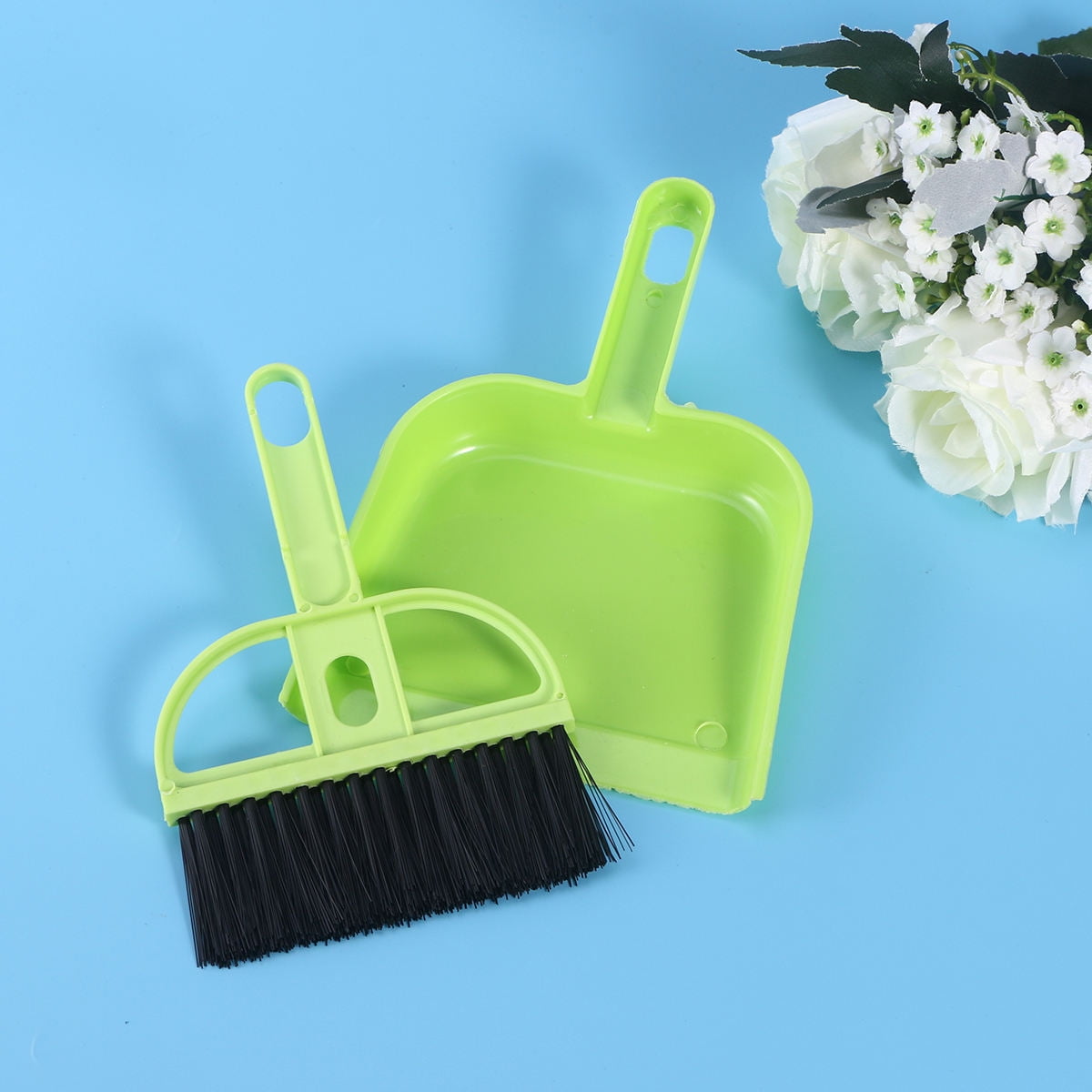 Worgeous Small Plastic Broom and Dustpan Set for Bookshelf and Cabinet ...