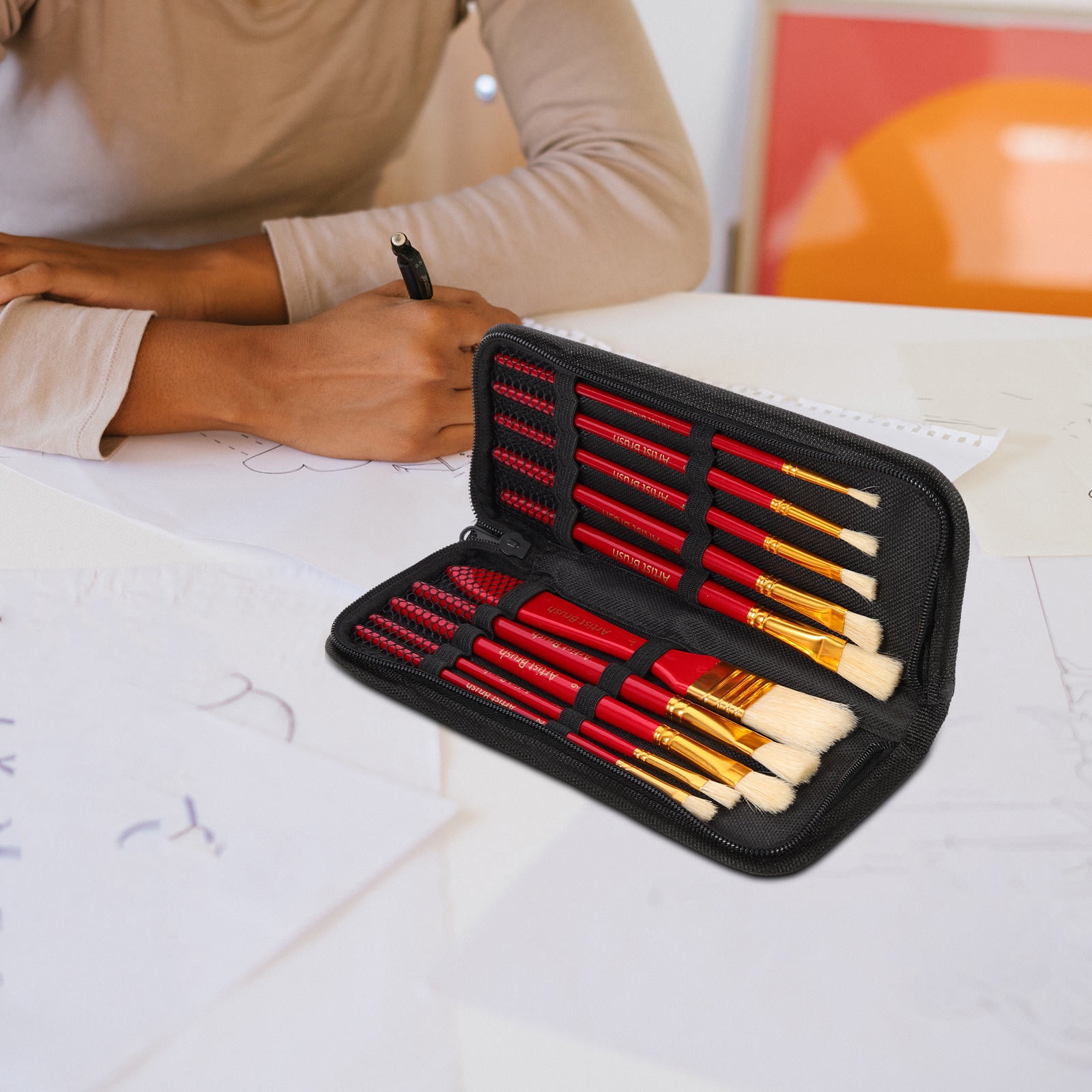 Worgeous Portable Professional Artist Paint Brushes Set for DIY Use ...