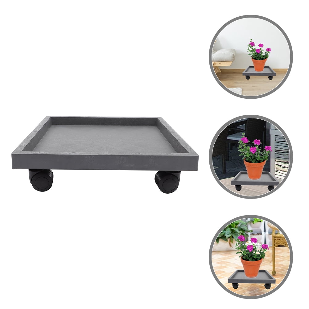 Worgeous Portable Rolling Plant Flower Pot Stand Potted Plant Mover ...