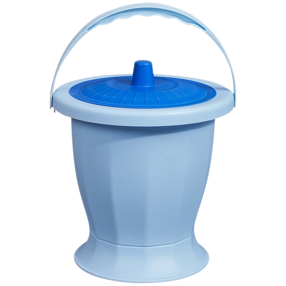 SEWCHICS Household Chamber Pot Commode Bucket Plastic Blue 1Set 9.24X9 ...