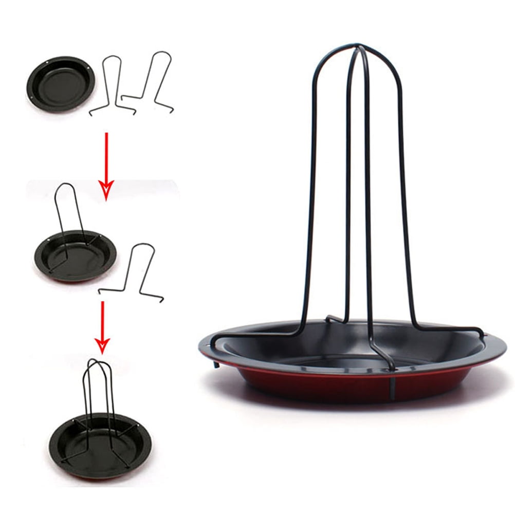 Worgeous Portable Vertical Chicken roaster Rack in Carbon Steel for ...
