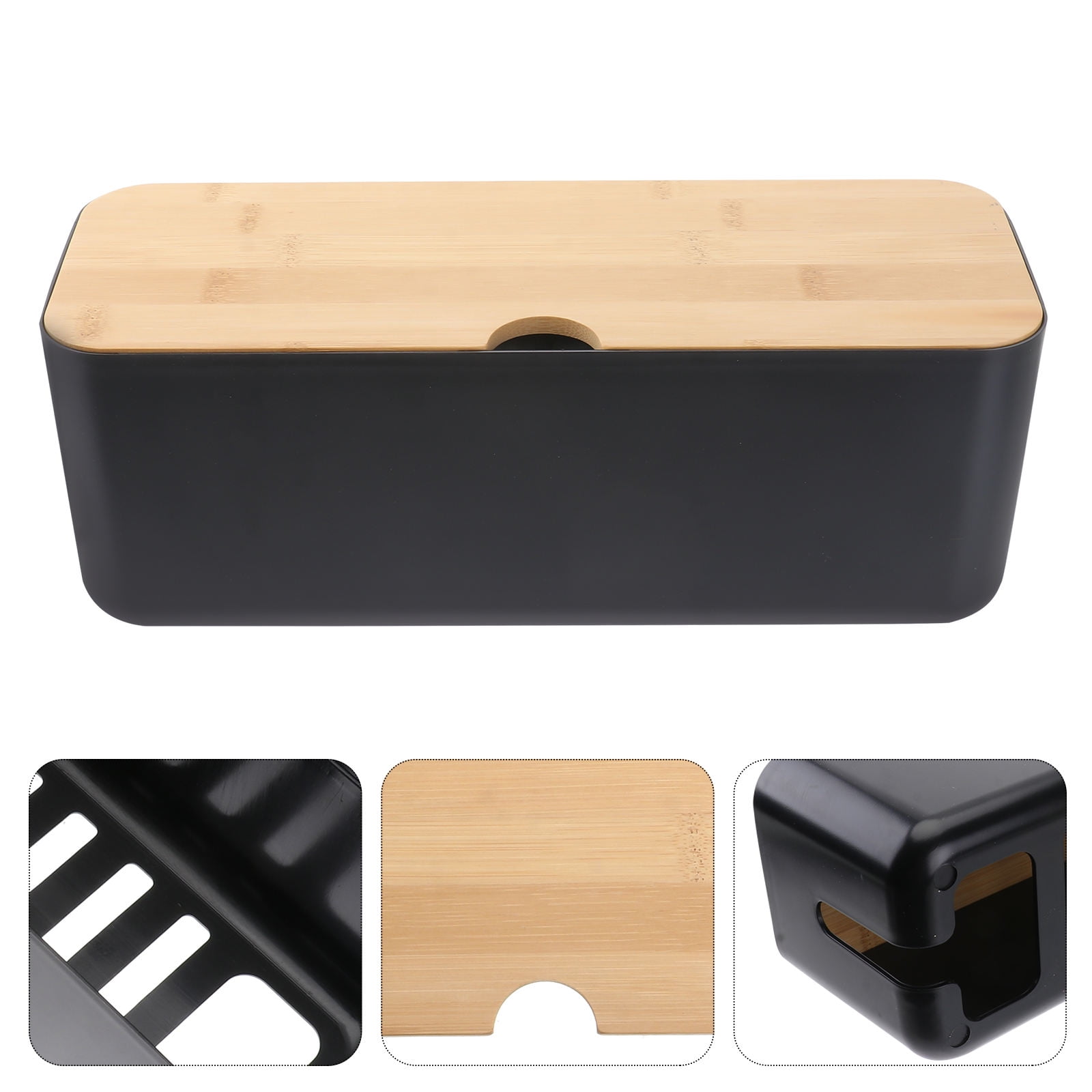 Worgeous Power Cord Storage Box Wire Organizer Case Hider Work Desk ...